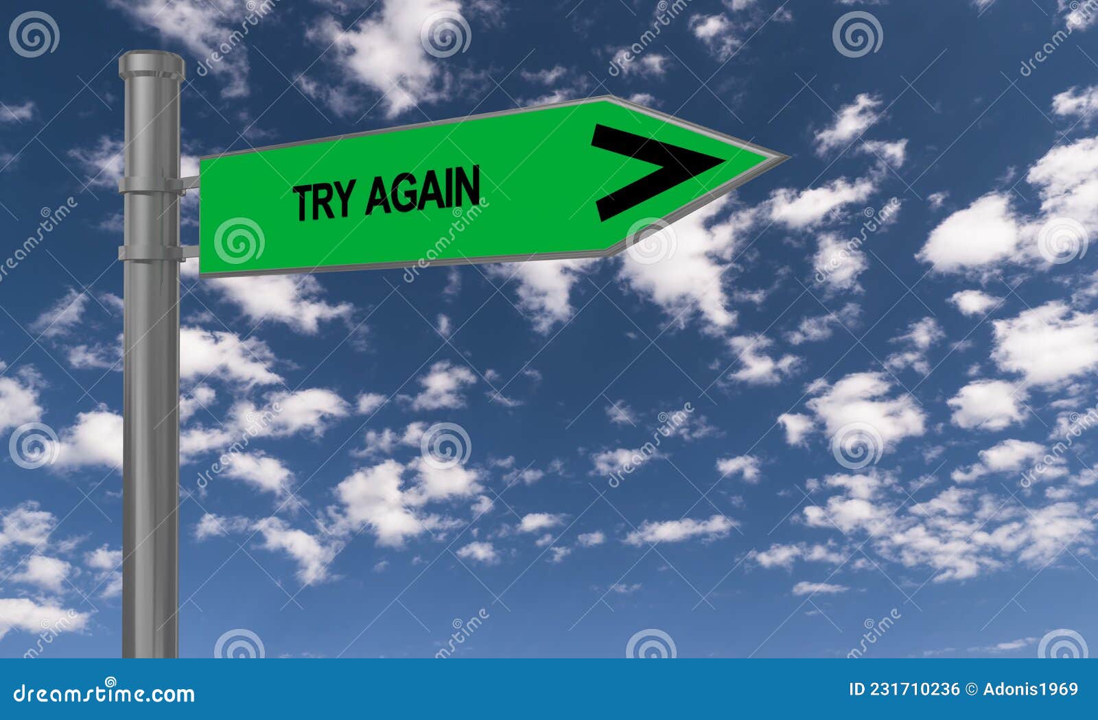 Try again traffic sign stock photo. Image of belief - 231710236