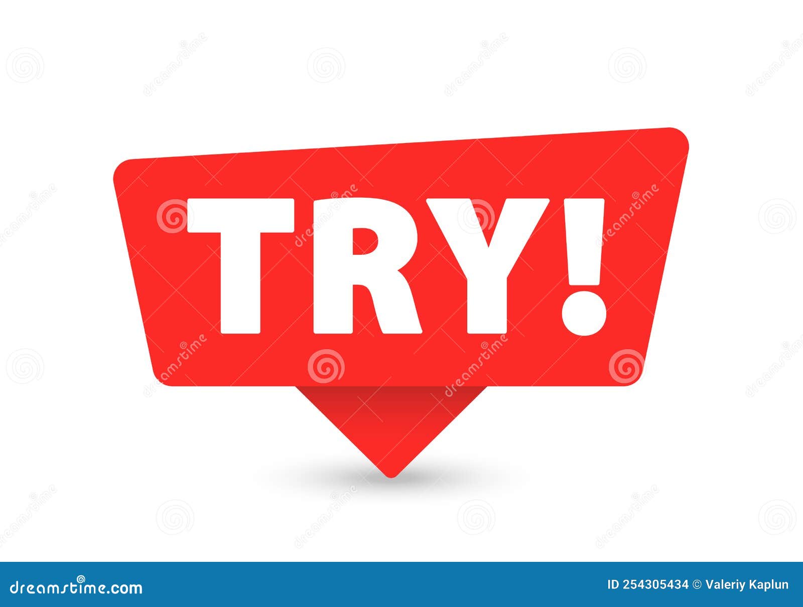 Try - Banner, Speech Bubble, Label, Sticker, Ribbon Template. Vector ...