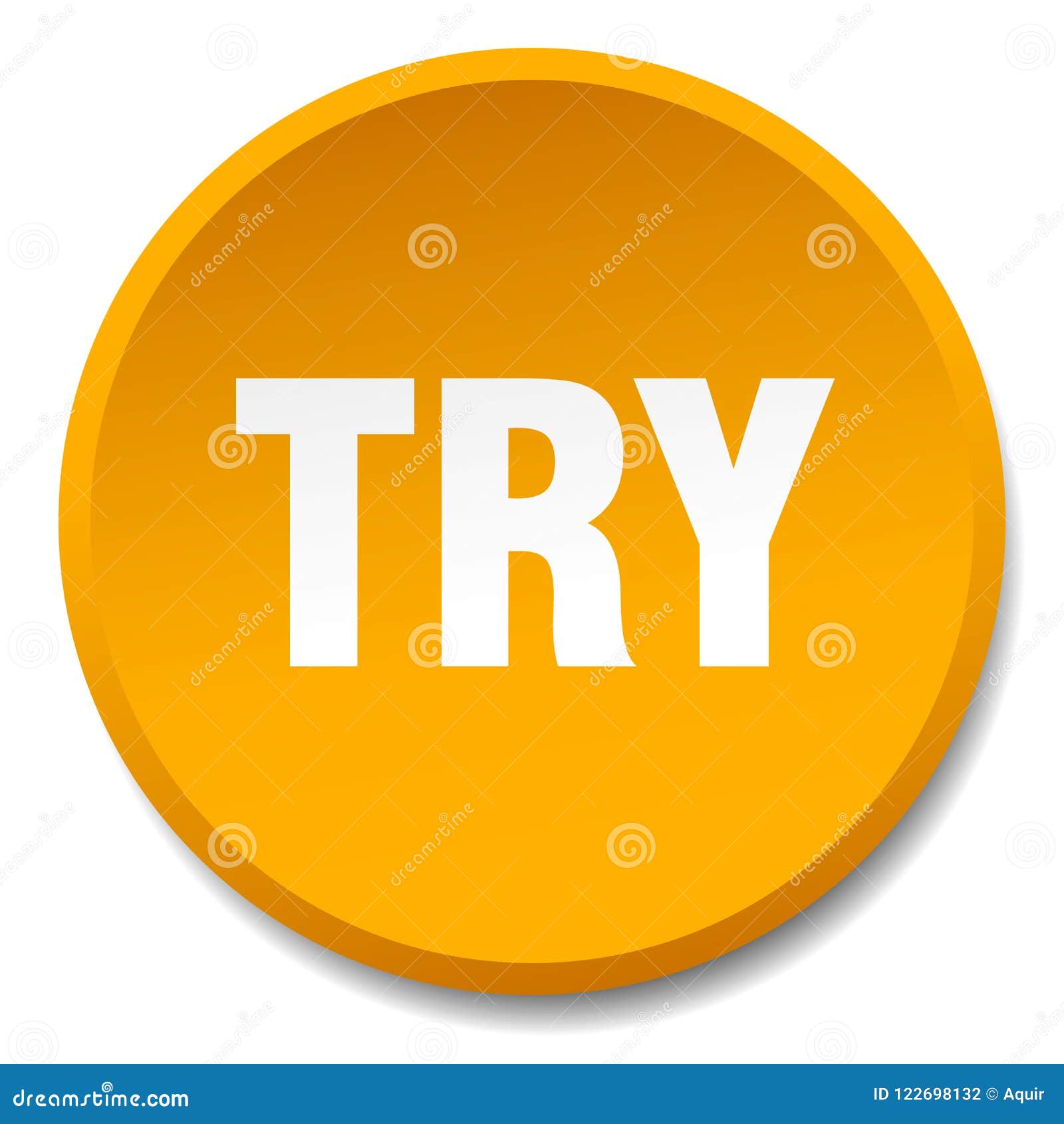 Try button stock vector. Illustration of shadow, white - 122698132