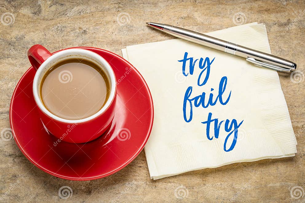 Try, Fail and Repeat Concept Stock Photo - Image of success, repeat ...