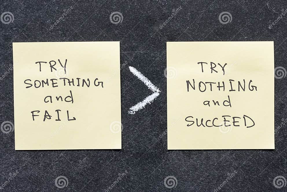 Try and fail stock image. Image of sticker, result, handwritten - 41903925