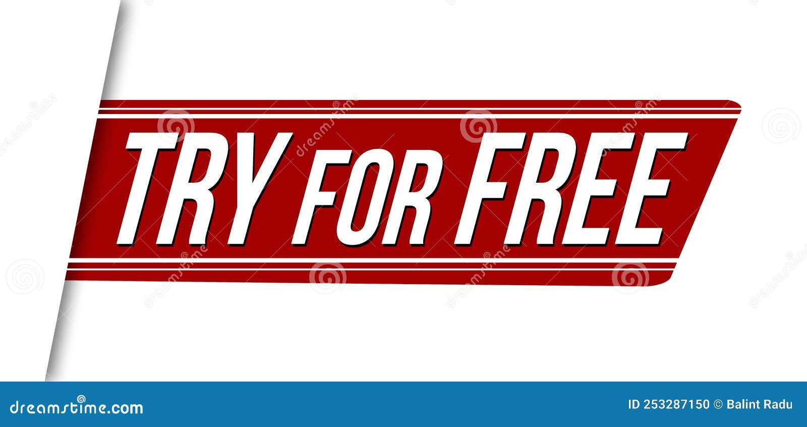 Try for Free Red Ribbon or Banner Design Stock Vector - Illustration of ...