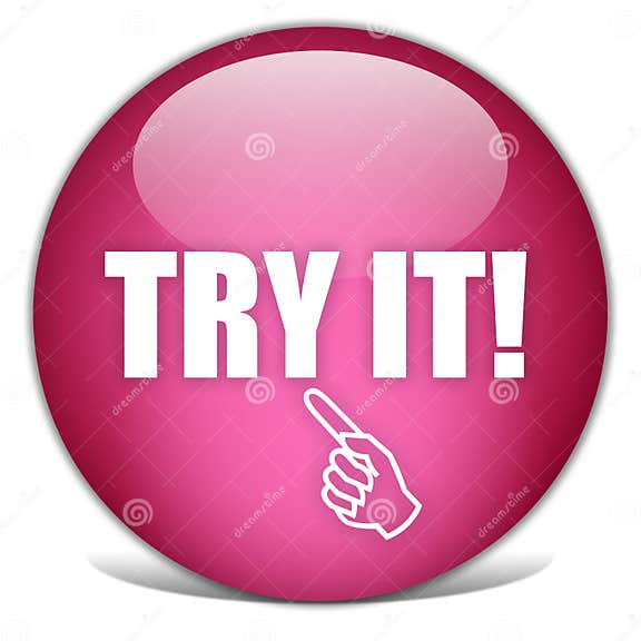 Try it icon stock illustration. Illustration of advertisement - 34880805