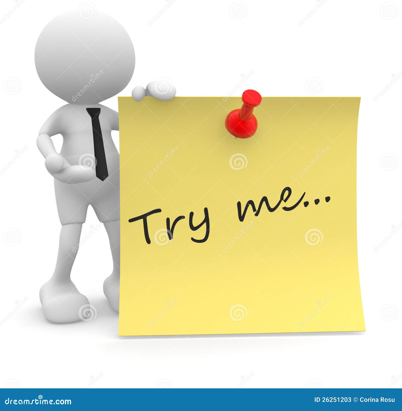 Try me... stock illustration. Illustration of humor, message - 26251203
