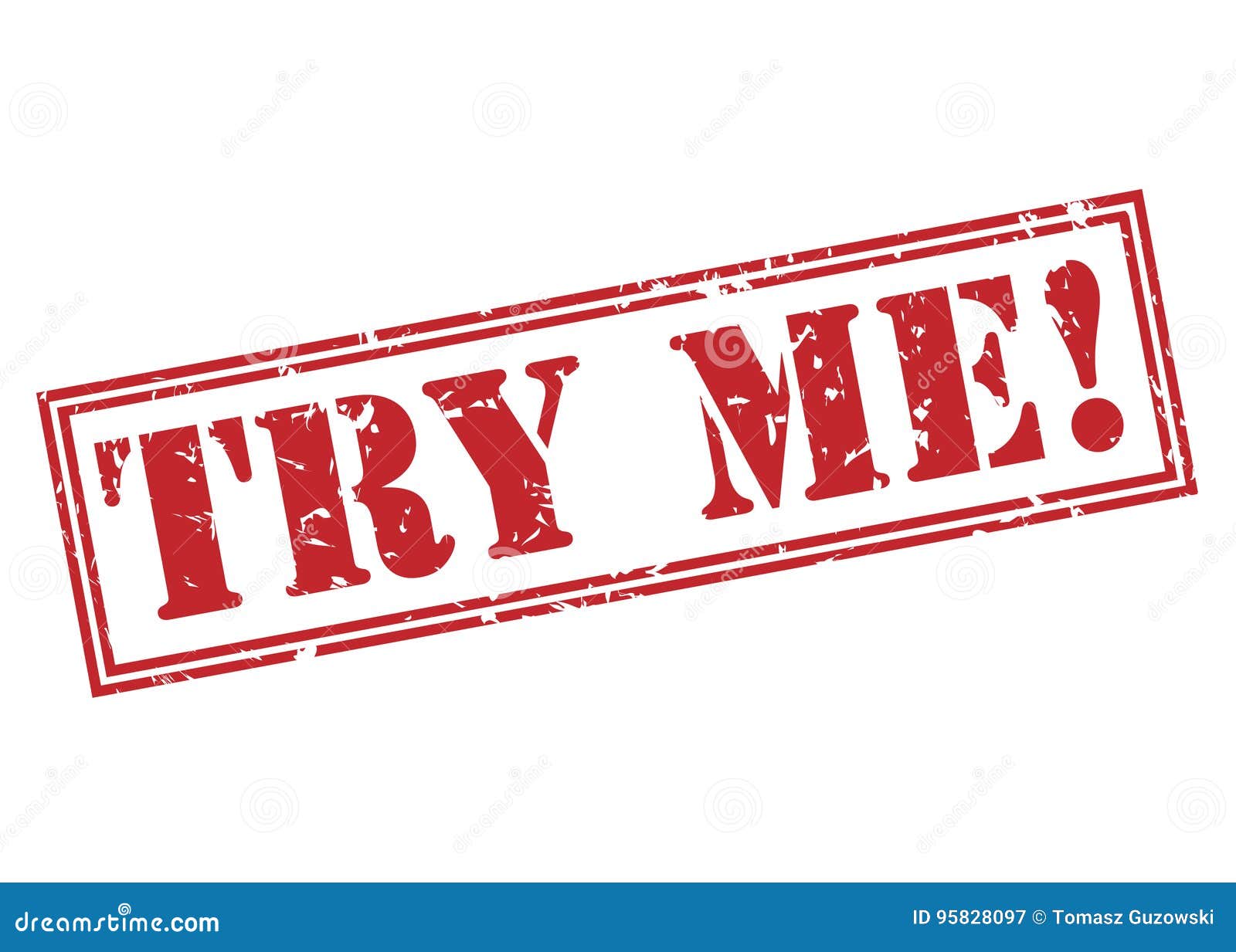 Try Me Stamp on White Background Stock Illustration - Illustration of ...