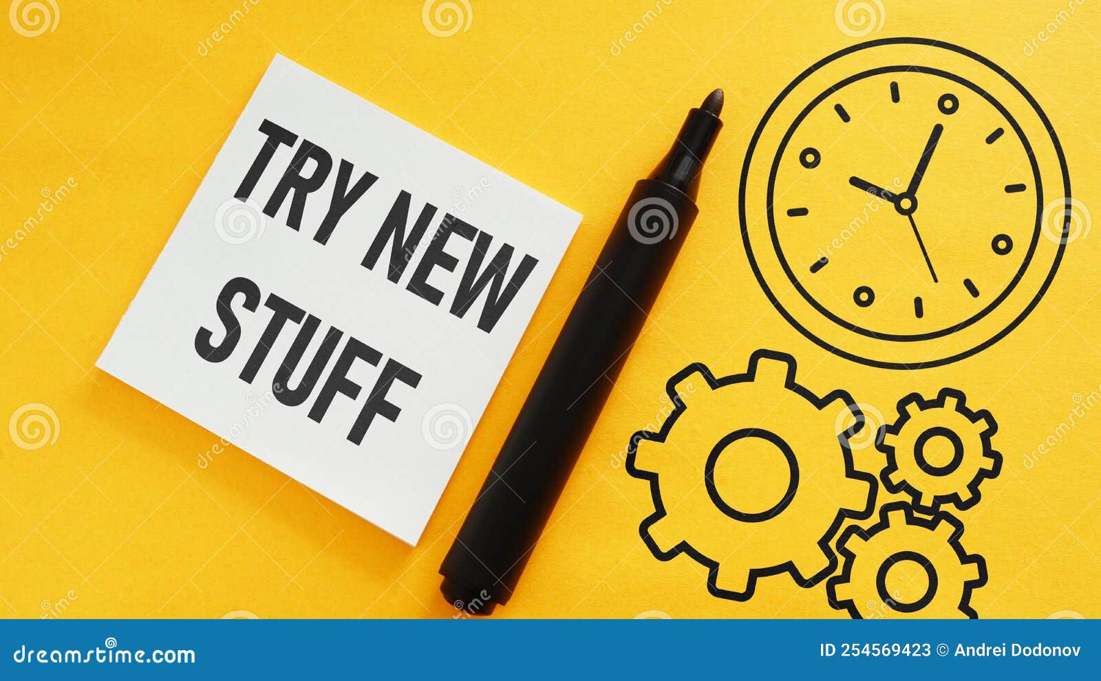 Try New Stuff is Shown Using the Text Stock Image - Image of career ...