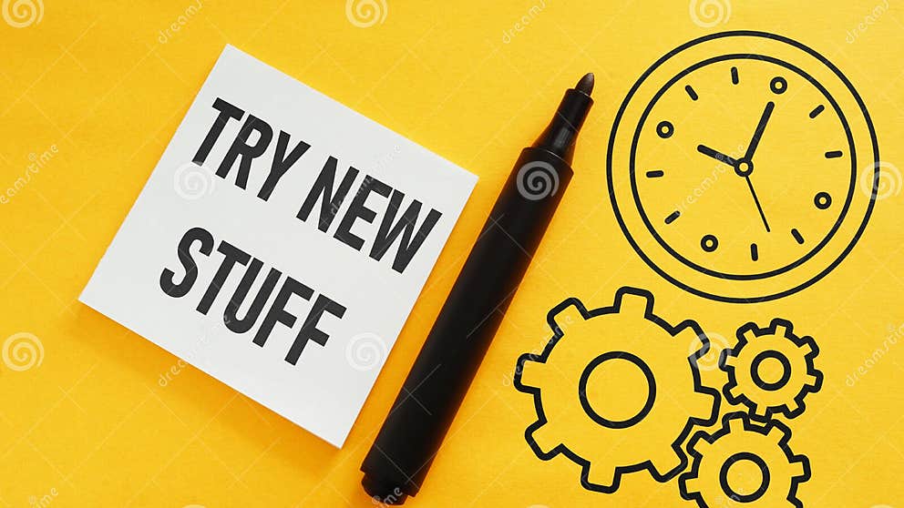 Try New Stuff is Shown Using the Text Stock Image - Image of career ...