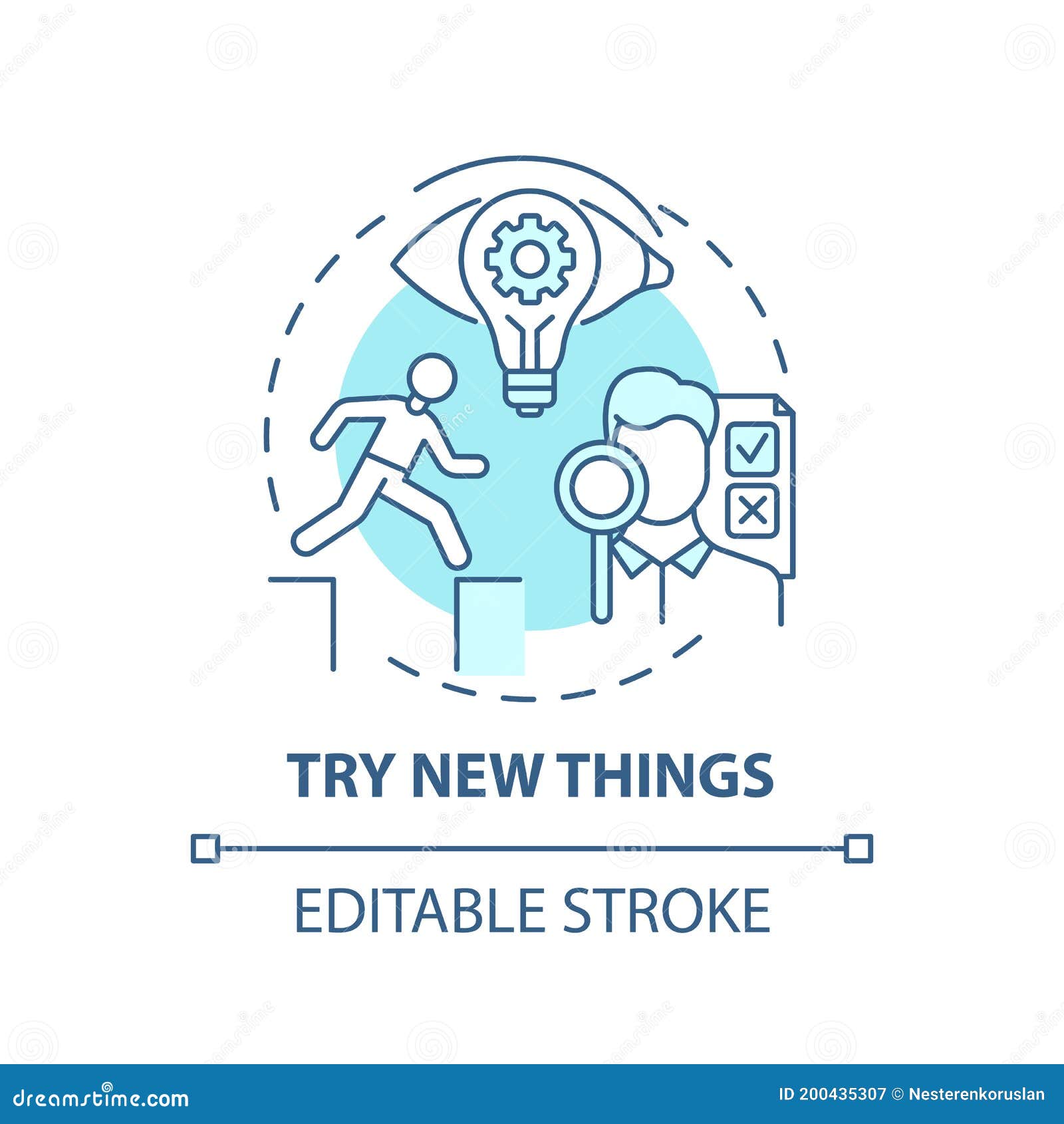 Try New Things Concept Icon Stock Vector - Illustration of circle ...