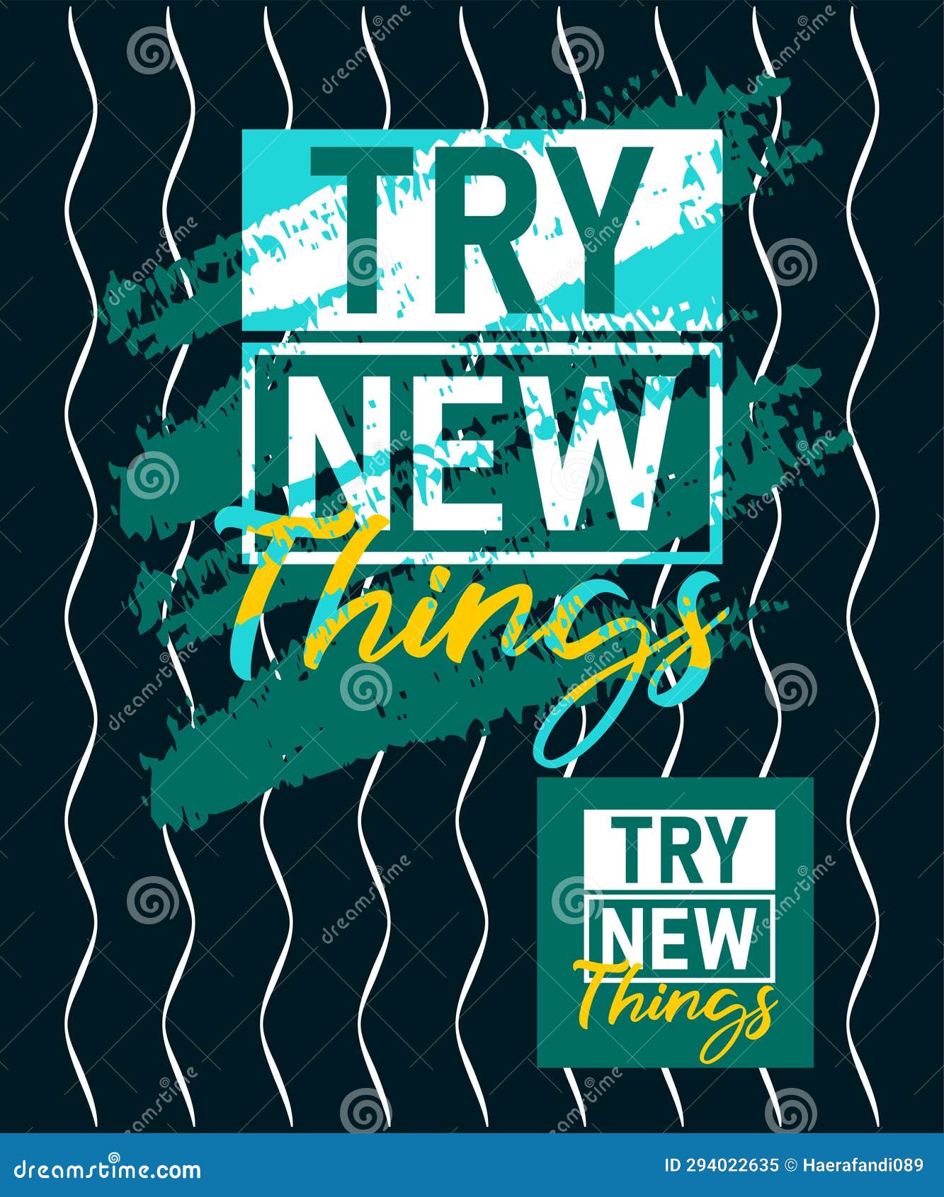Try New Things Motivational Stroke Typepace Design Short Phrases