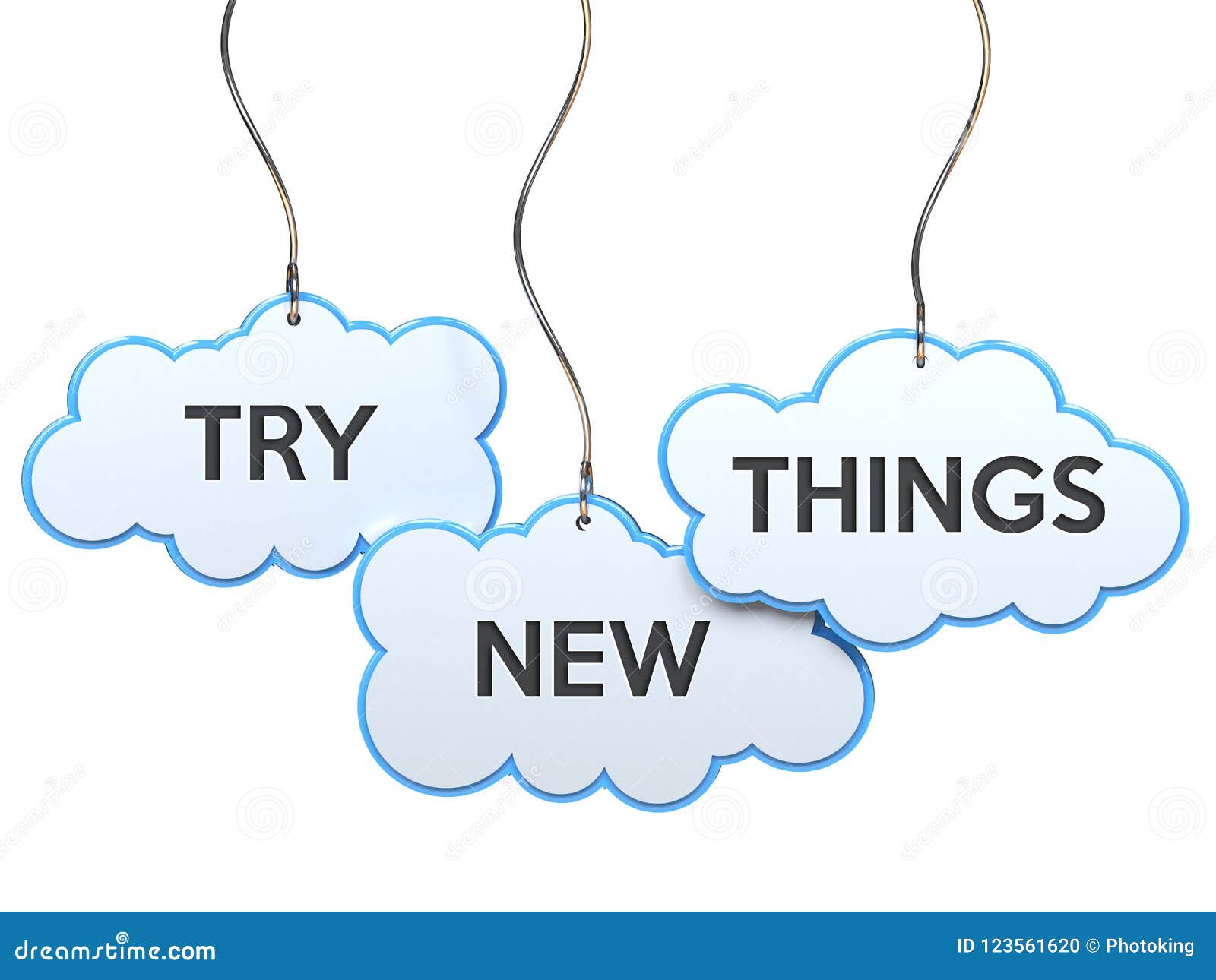 Try New Things on Cloud Banner Stock Illustration - Illustration of ...