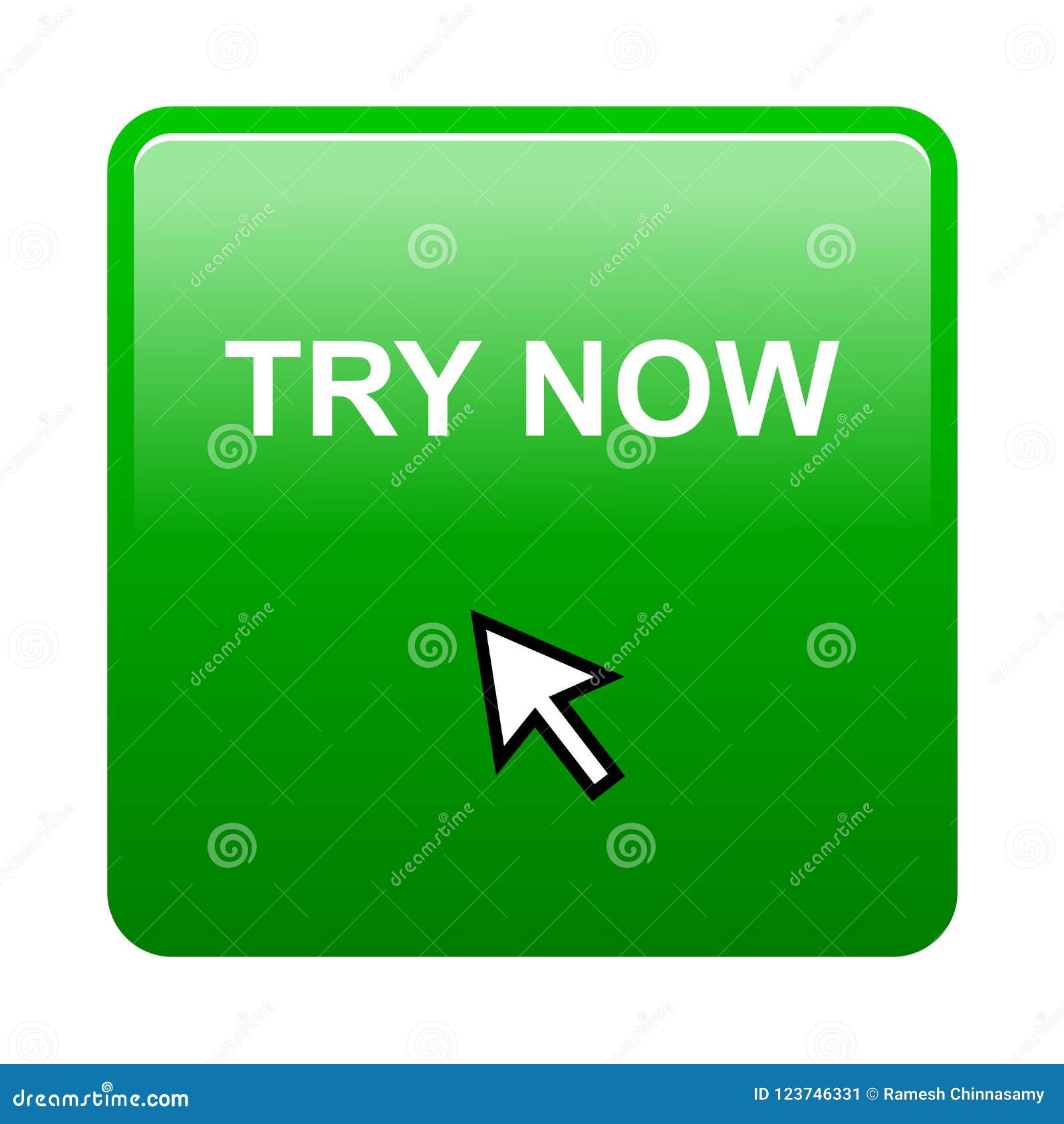 Try now button stock vector. Illustration of clip, customer - 123746331