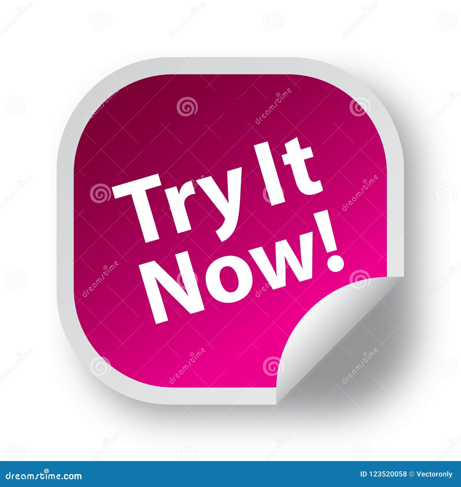 Try it now stock vector. Illustration of advertising - 123520058
