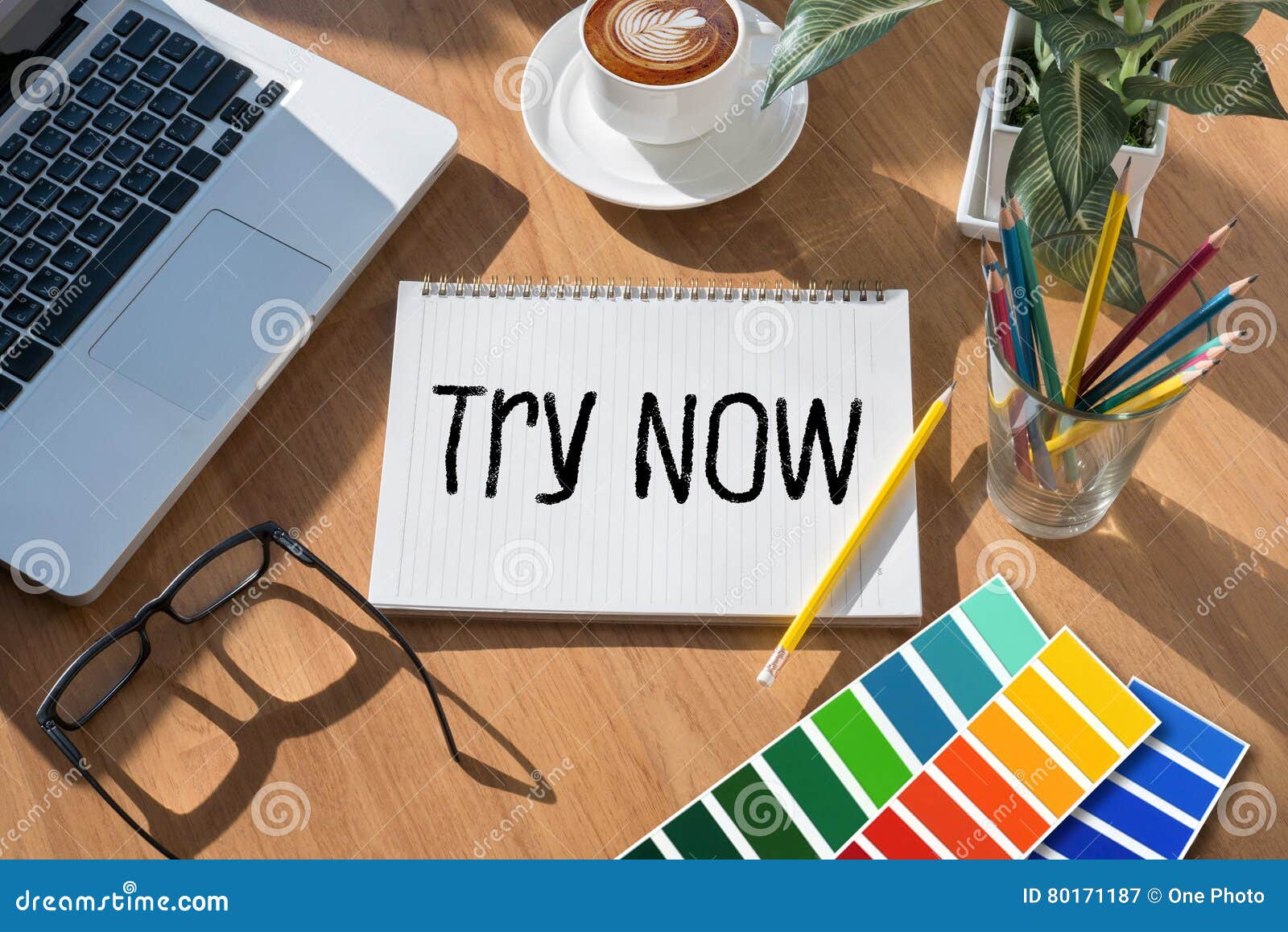 Try Now New Things Try it Just Try Stock Image - Image of good ...