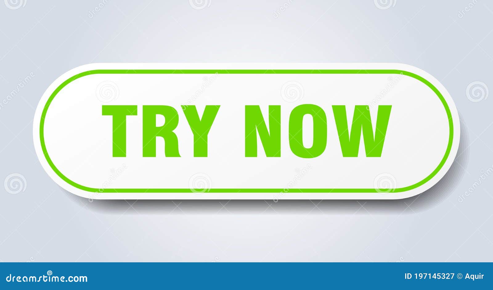 Try now sticker. stock vector. Illustration of flat - 197145327