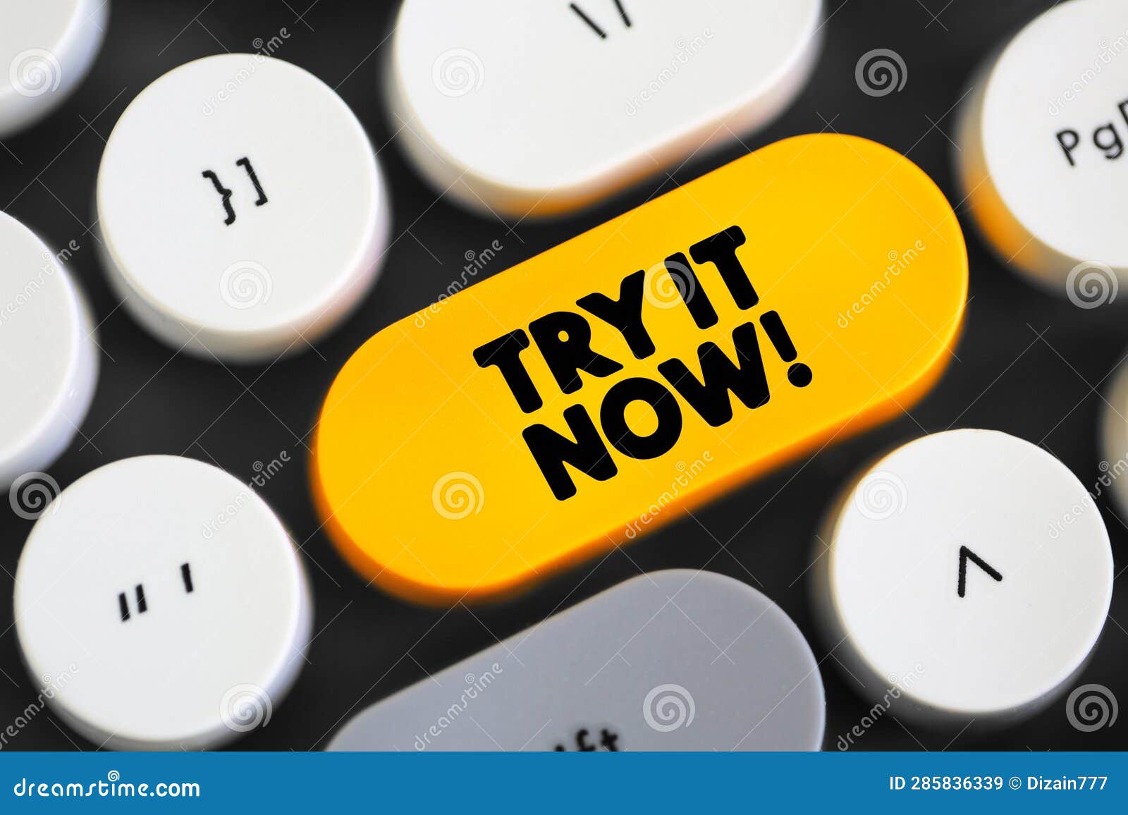 TRY it NOW Text Concept Button on Keyboard for Presentations and ...