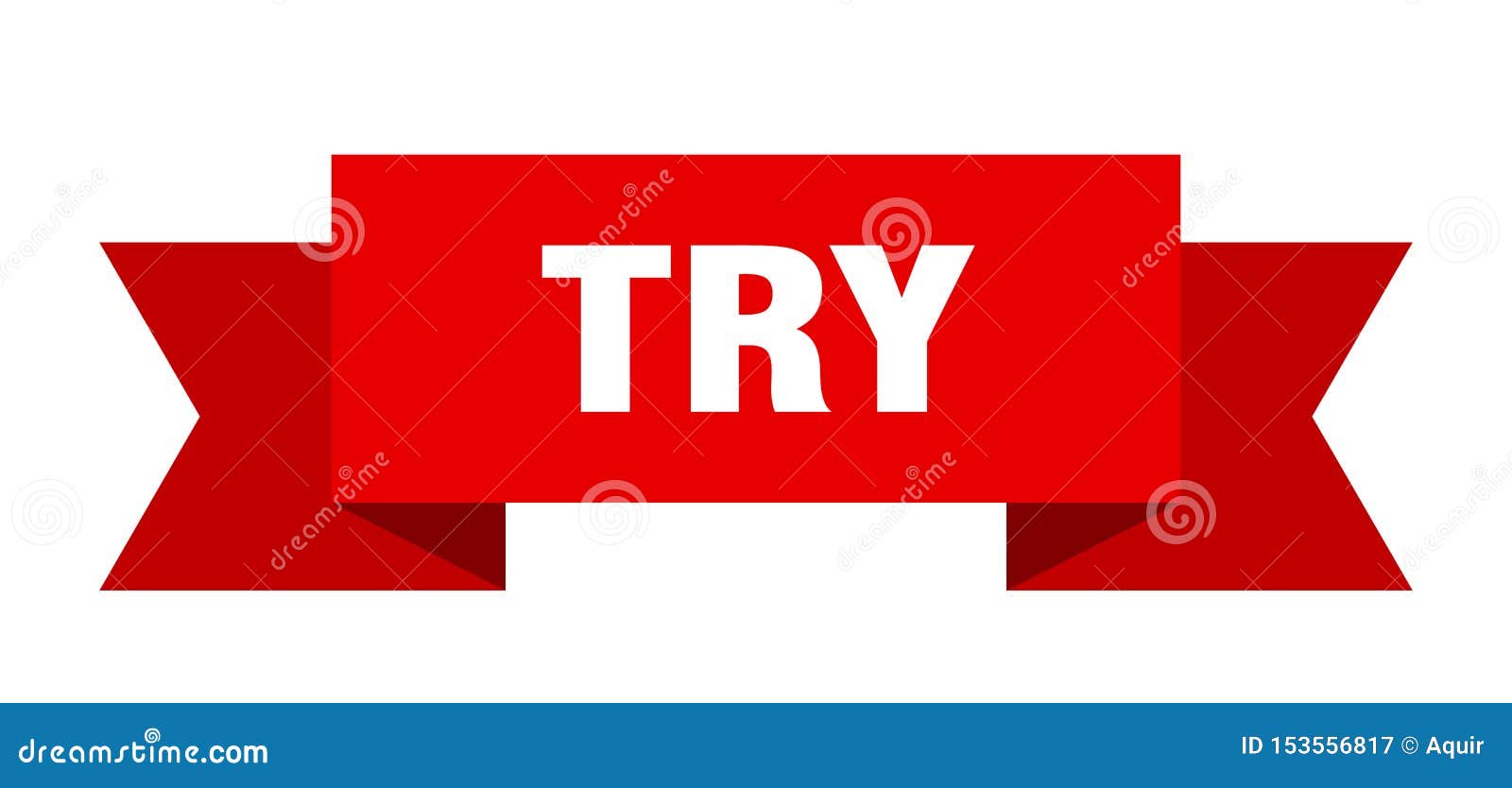 Try ribbon. stock vector. Illustration of ribbon, paper - 153556817