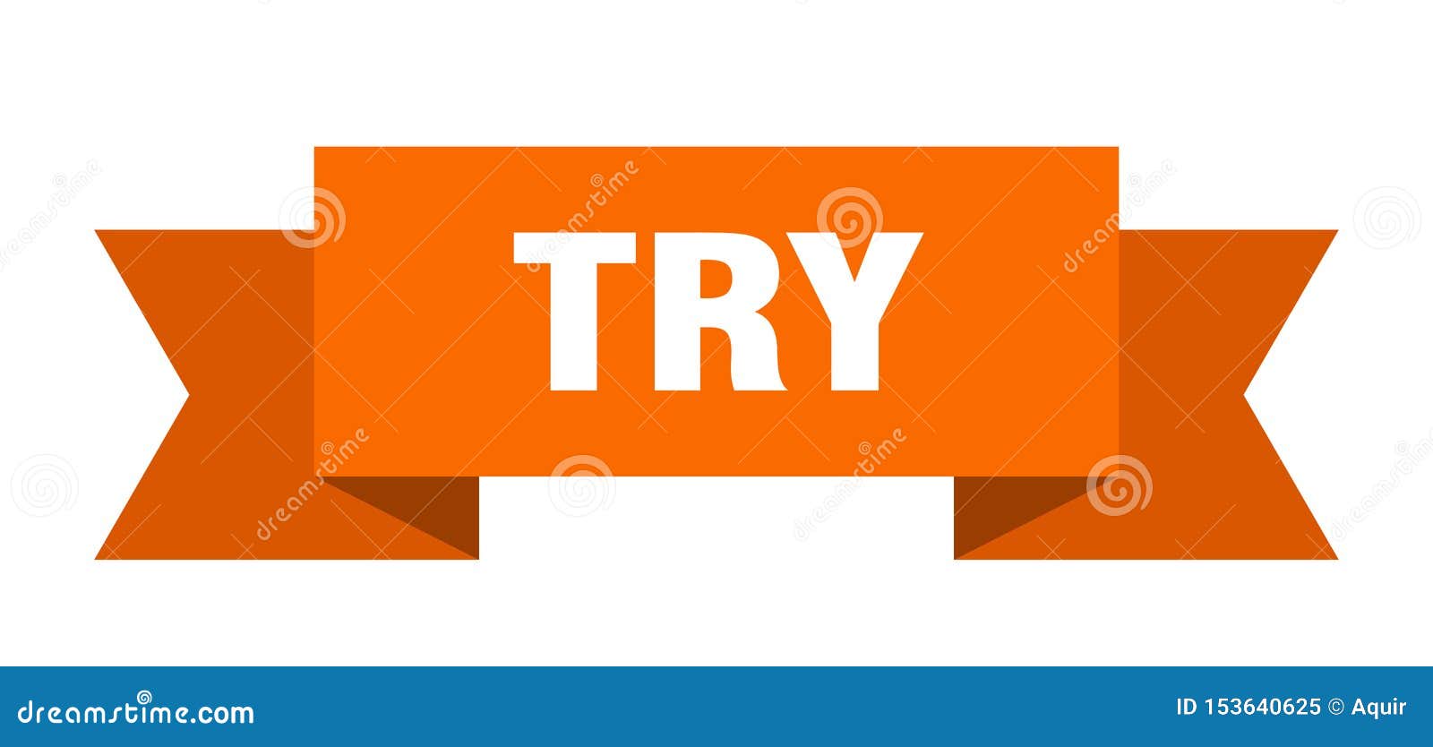 Try ribbon. stock vector. Illustration of banner, sign - 153640625