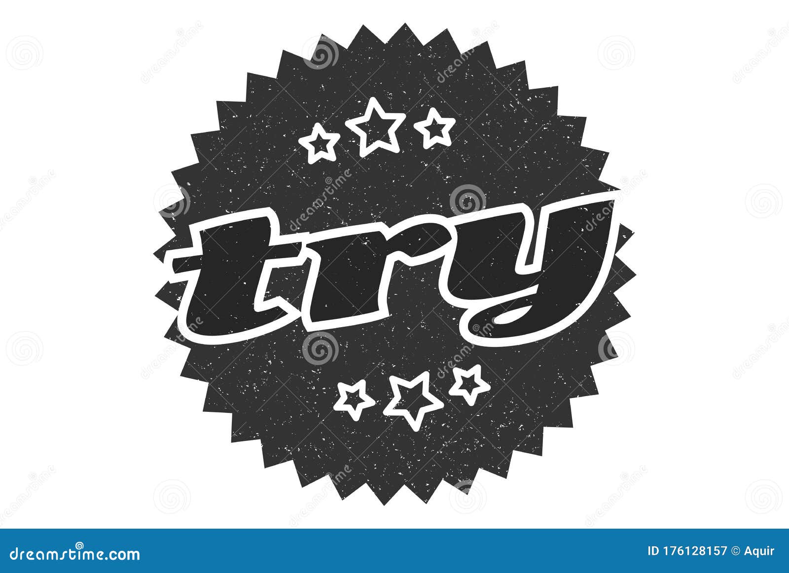 Try Sign. Try Vintage Retro Label Stock Vector - Illustration of ...