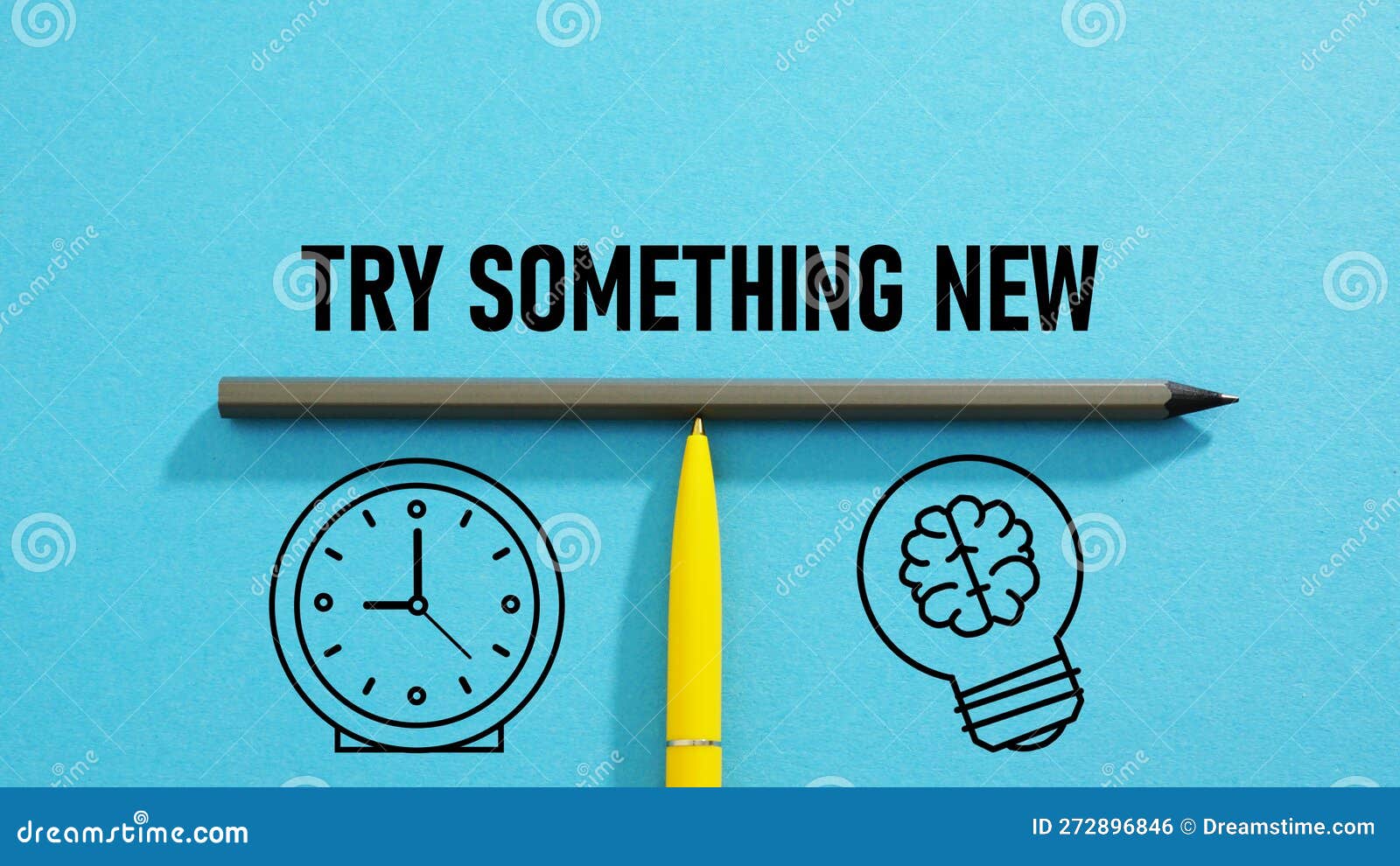 Try Something New is Shown Using the Text Stock Photo - Image of ...