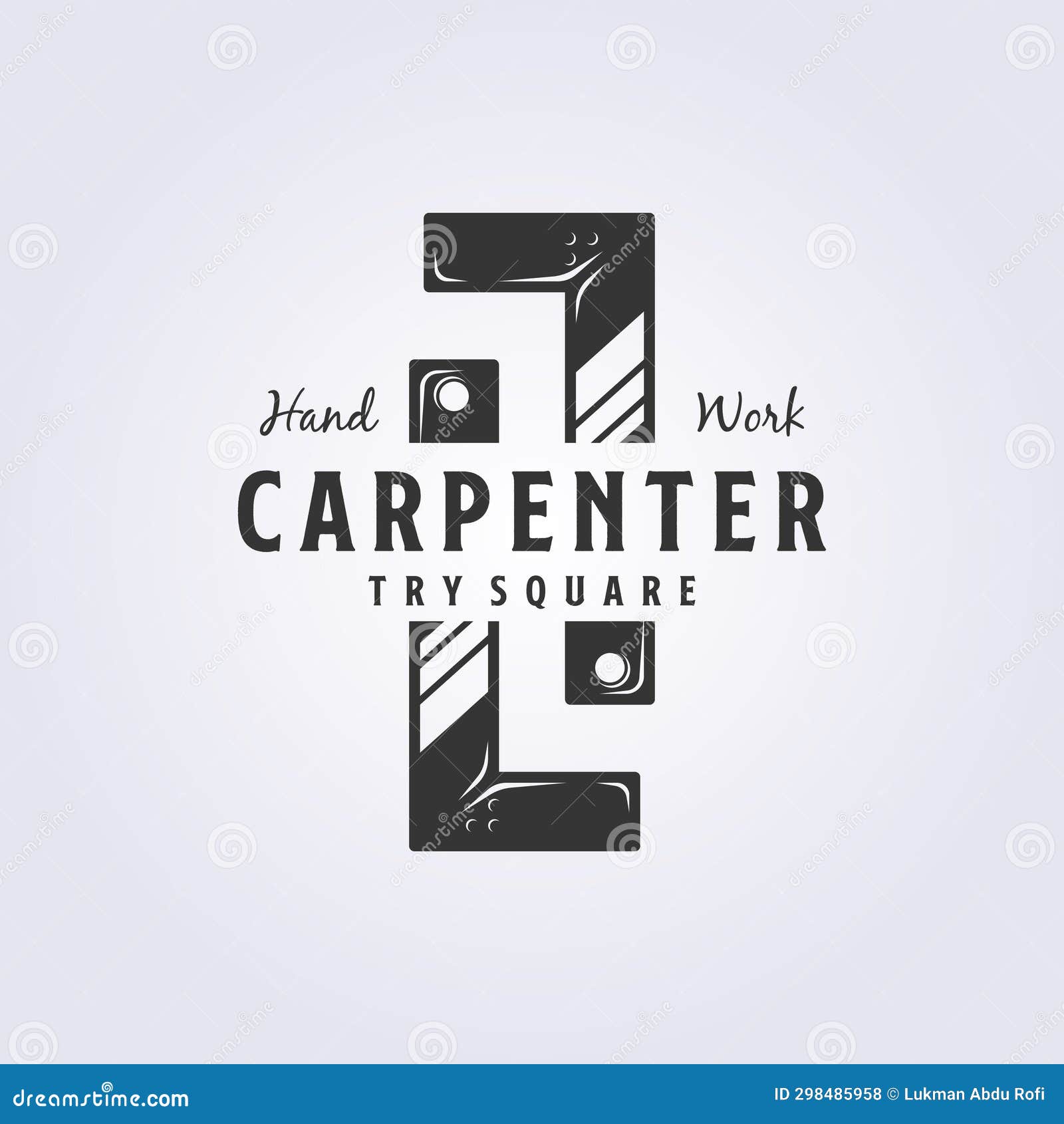 Try Square Tool Icon Symbol, Carpentry Logo Vector Illustration Design ...