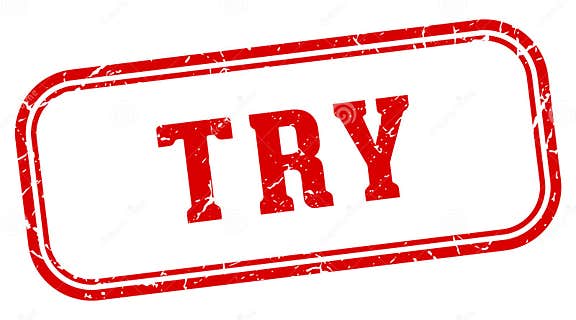Try Stamp. Try Rectangular Stamp on White Background Stock Vector ...