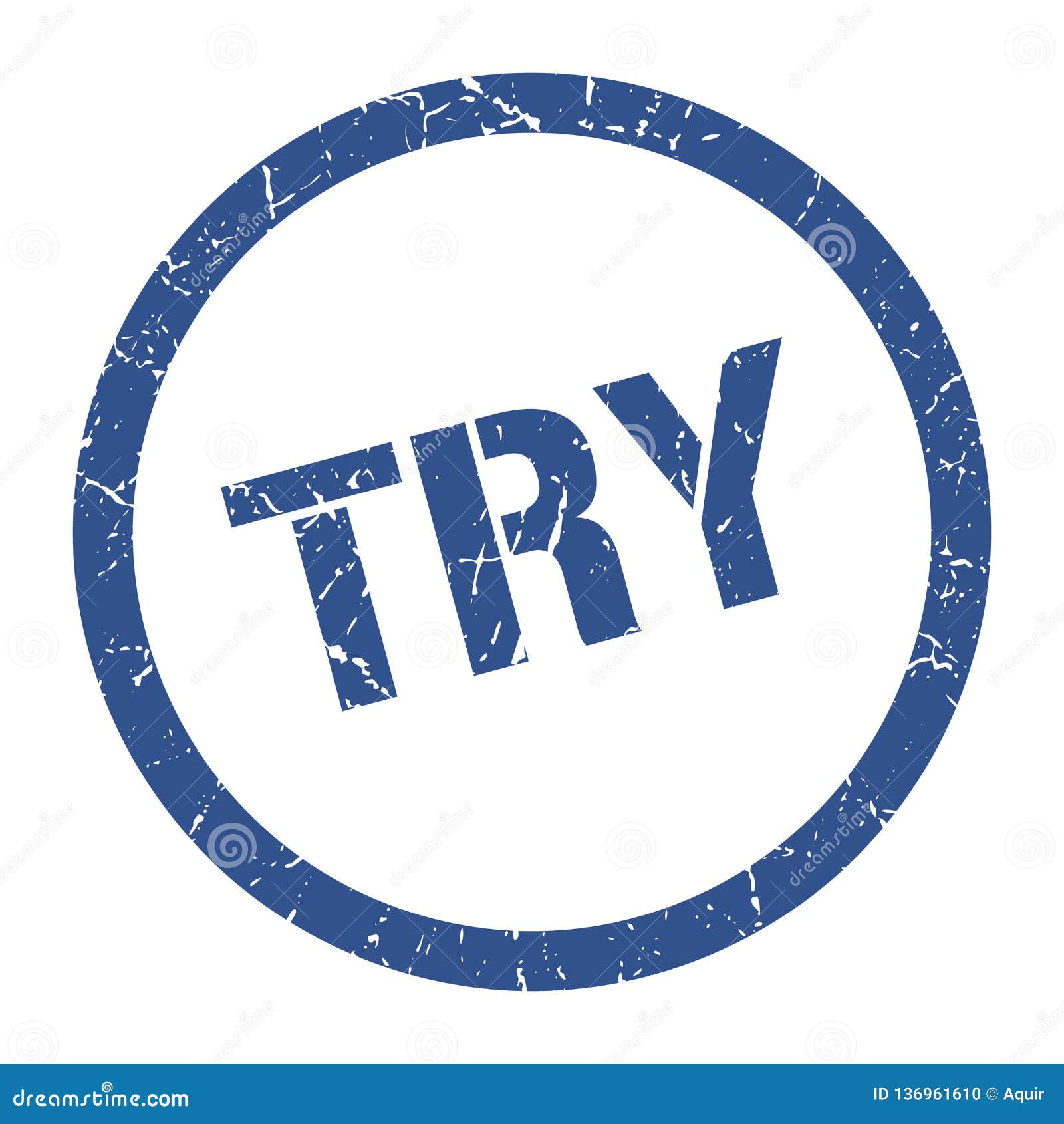 Try stamp stock vector. Illustration of grunge, grungy - 136961610