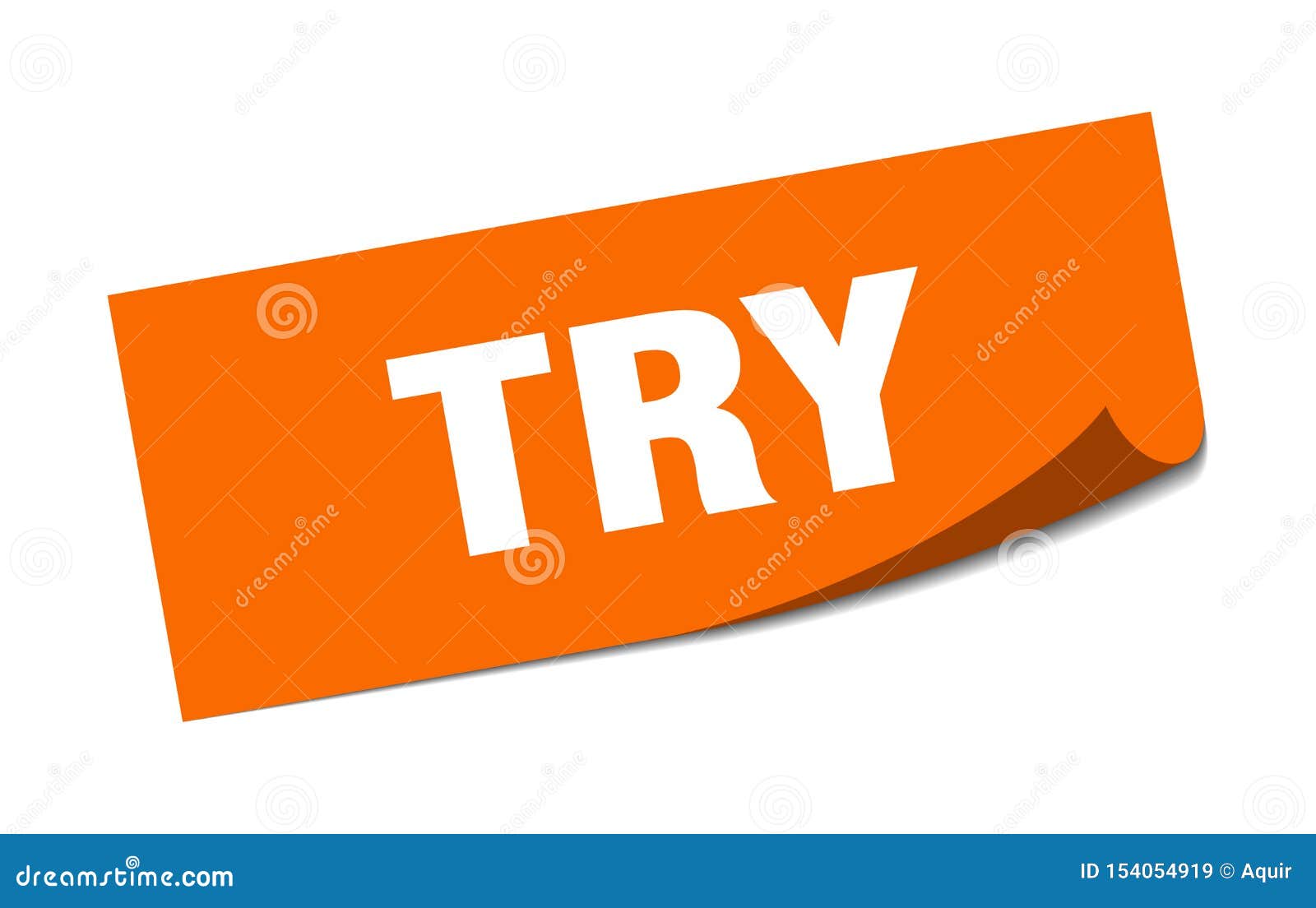 Try sticker. stock vector. Illustration of paper, peeler - 154054919