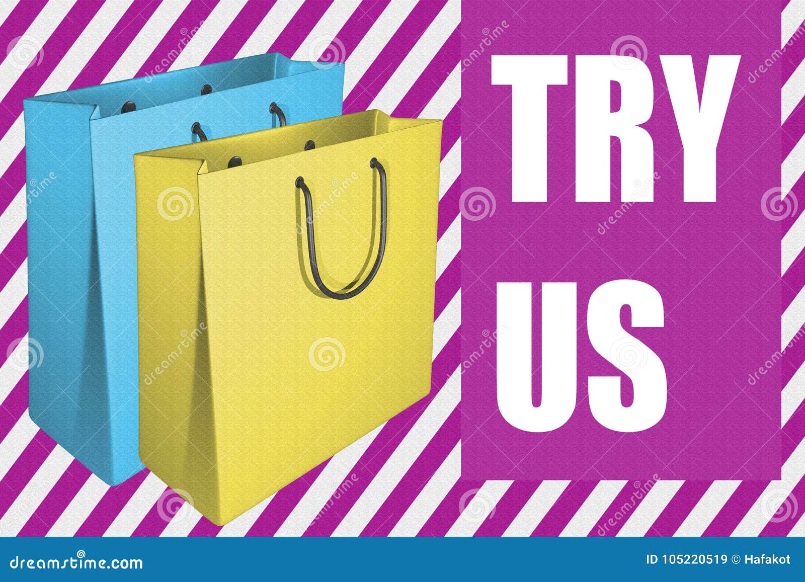 Try us - business concept stock illustration. Illustration of activity ...