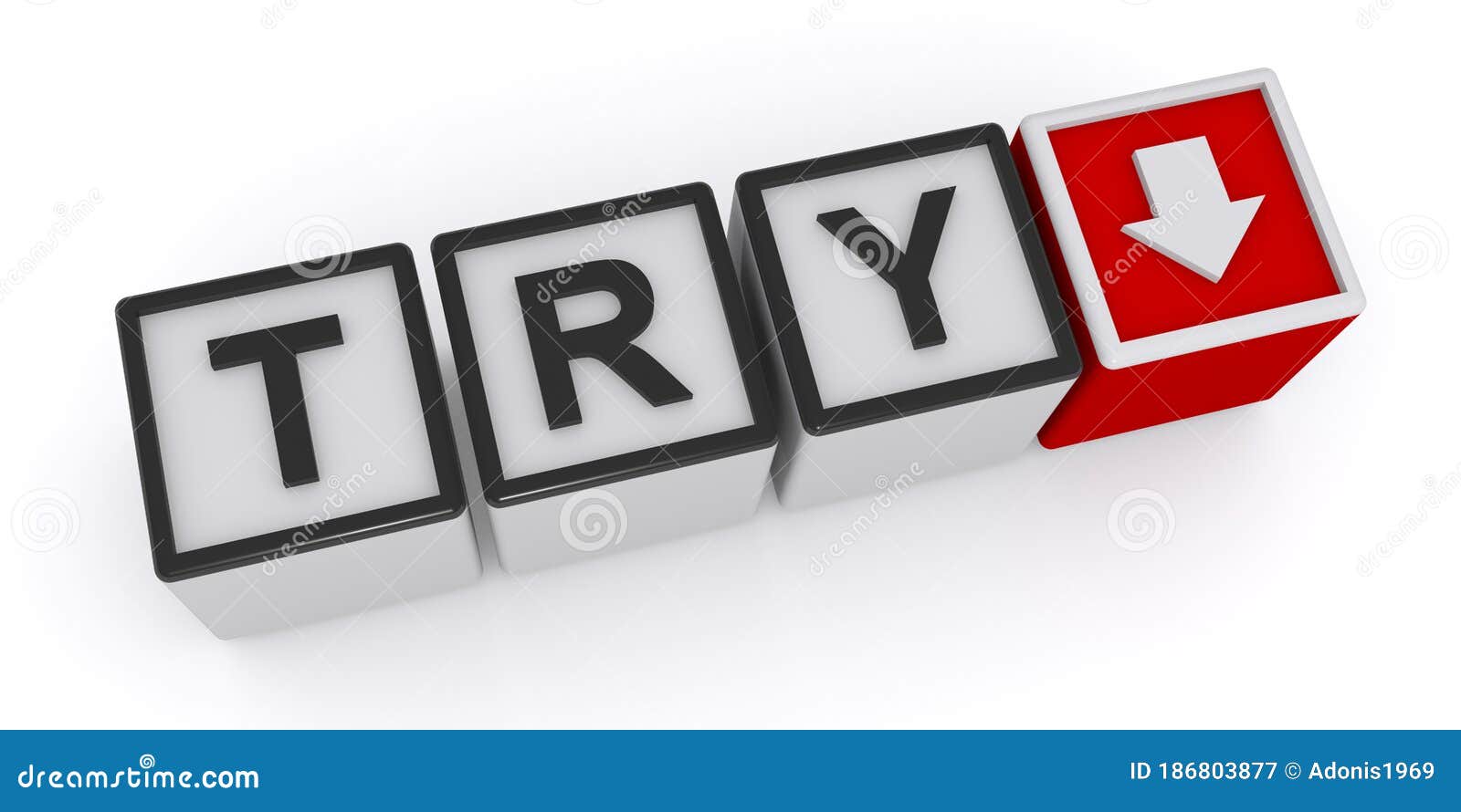 Try word blocks stock illustration. Illustration of progress - 186803877