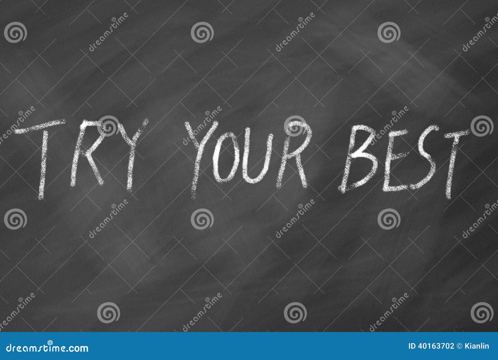 Try Your Best Motivational Phrase on Blackboard Stock Photo - Image of ...