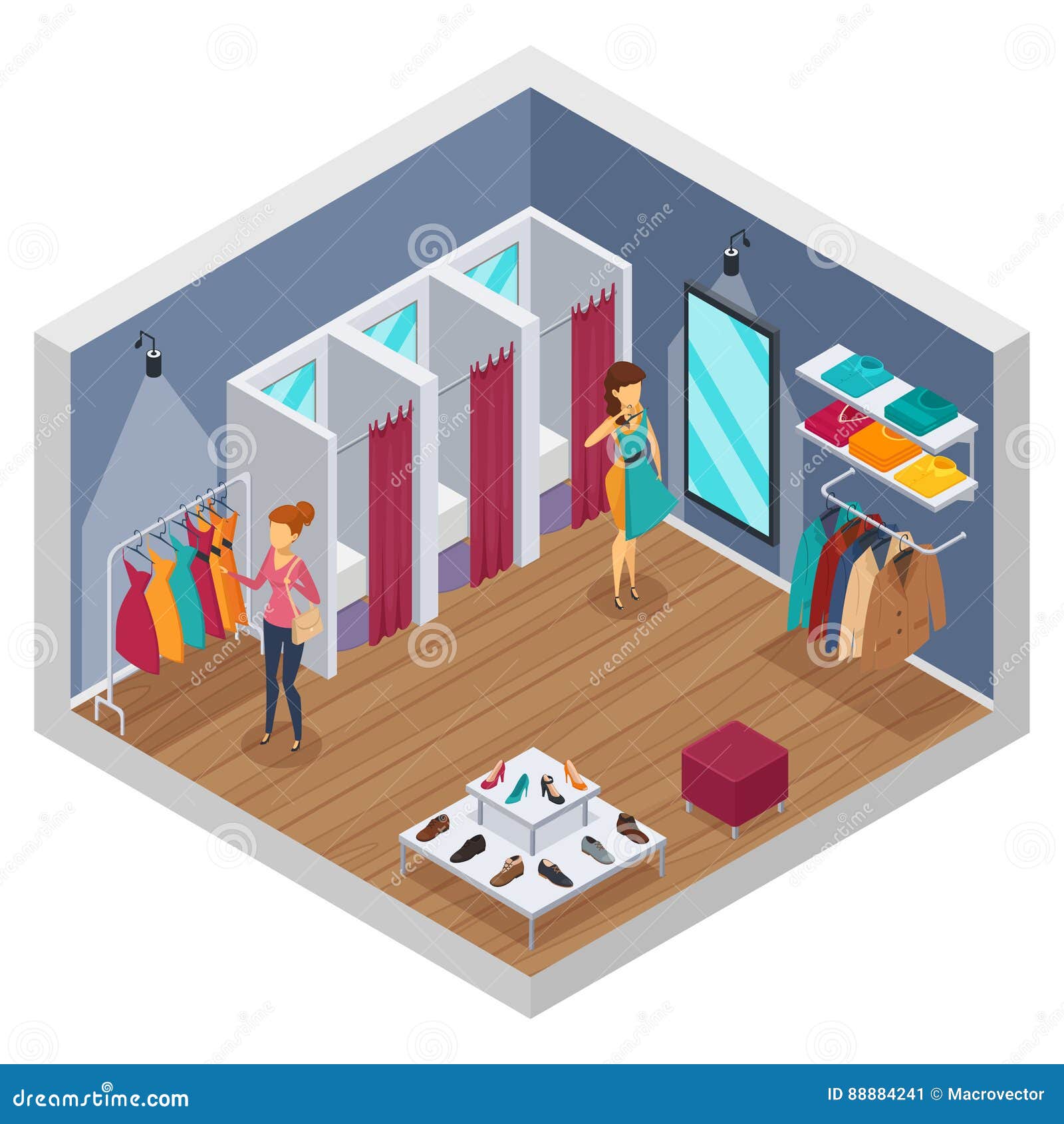 Isometric Interior Of Reception. Stock Illustration | CartoonDealer.com ...