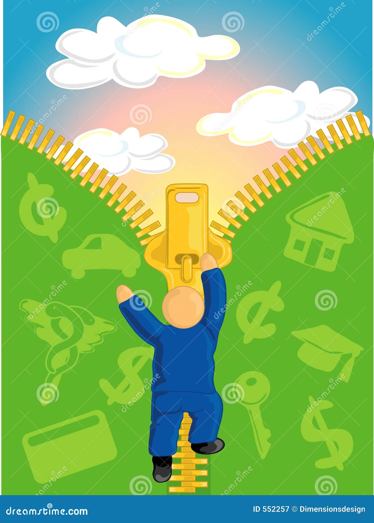 Trying to escape debt stock vector. Illustration of check - 552257