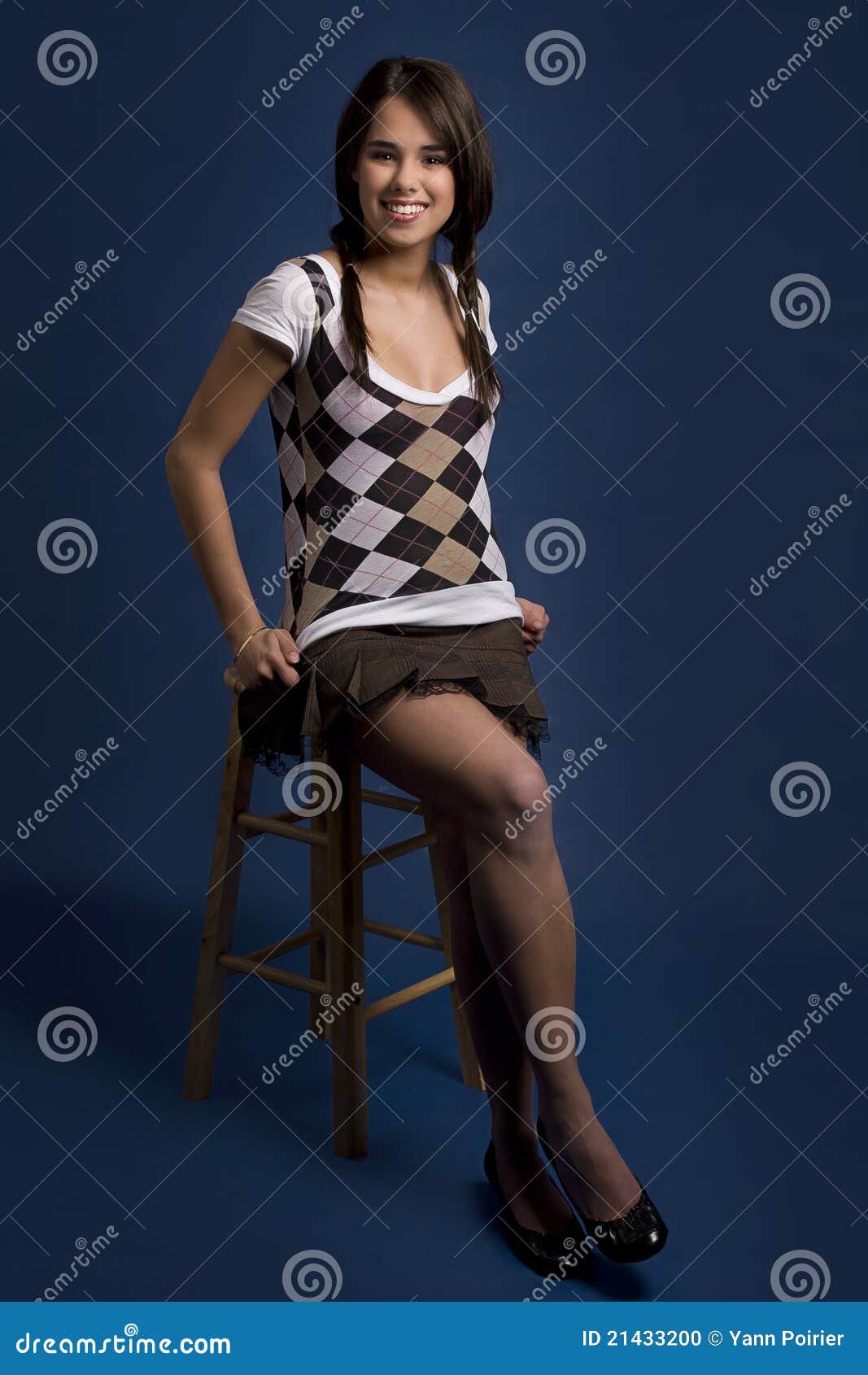 Trying To Keep the Shirt Down Stock Photo - Image of style, smile: 21433200