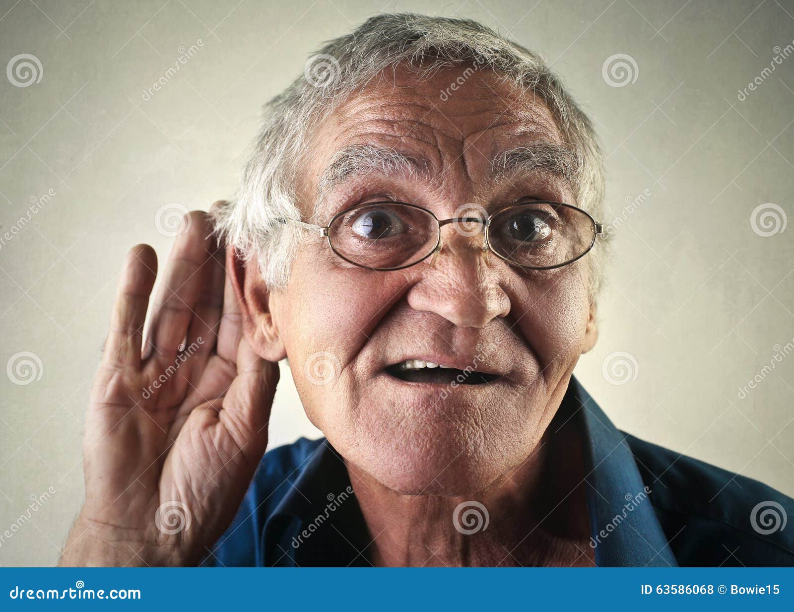 Trying to listen stock photo. Image of glasses, smile - 63586068