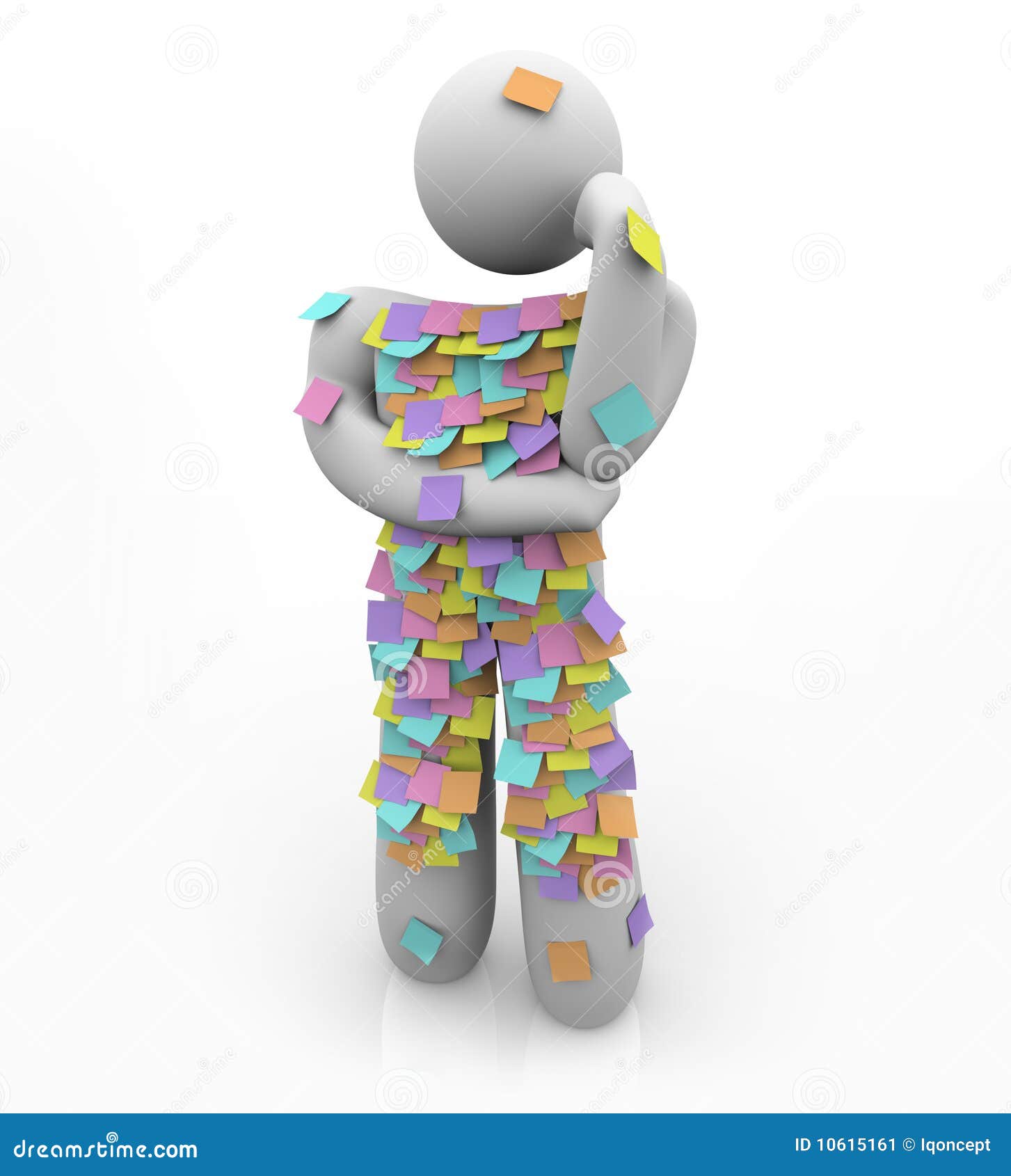 Trying To Remember - Covered in Reminders Stock Illustration ...