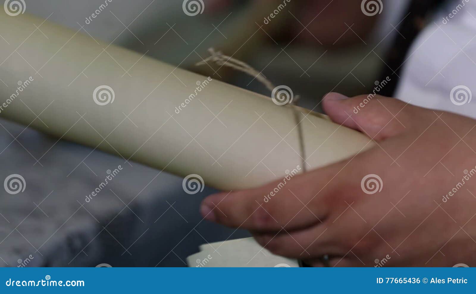 Trying To Unroll a Scroll of an Old Map Stock Footage - Video of 18th ...