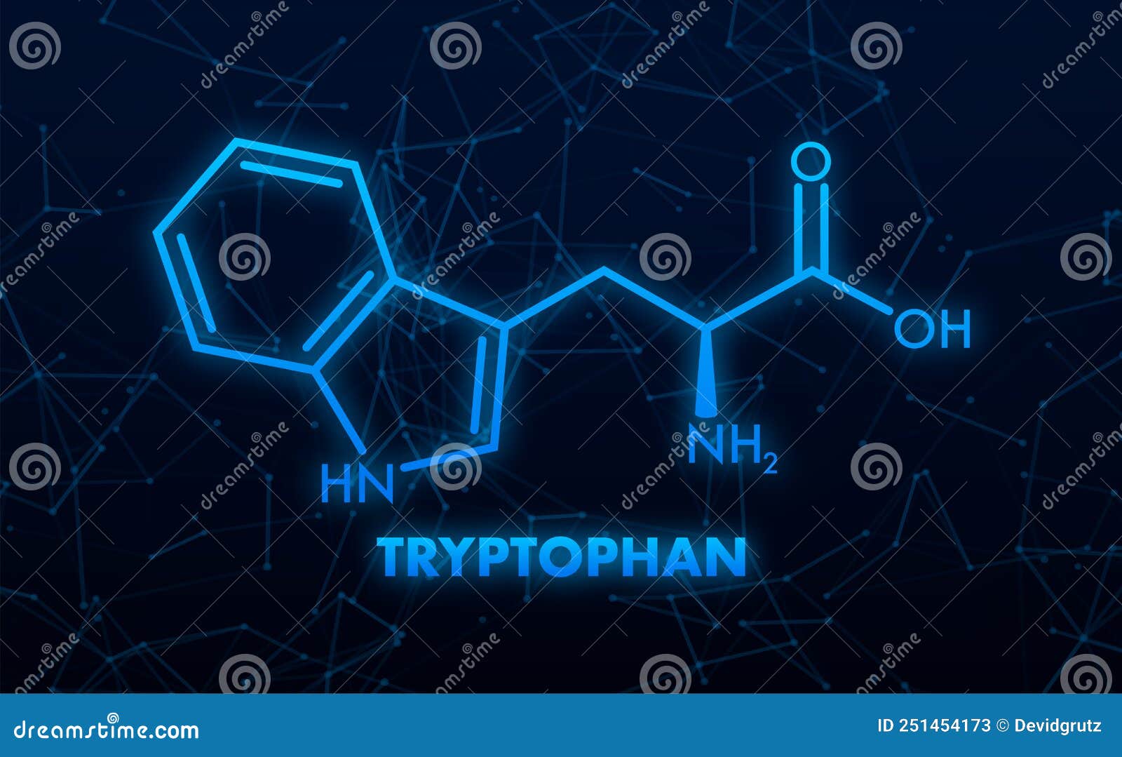 Tryptophan Formula. Tryptophan or L-tryptophan, Trp, W Amino Acid ...