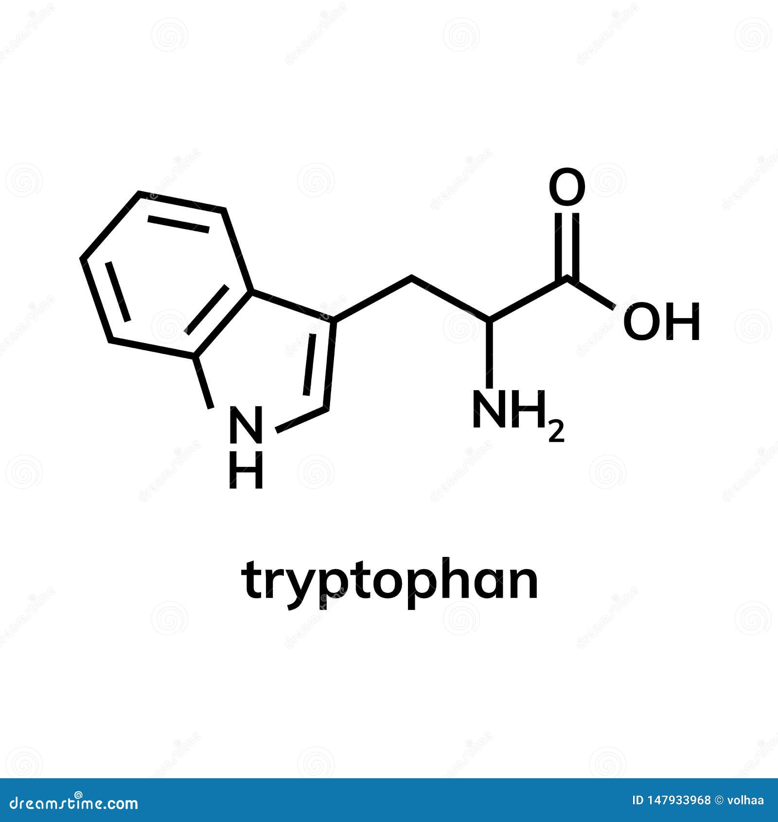 Tryptophan vector icon stock vector. Illustration of formula - 147933968