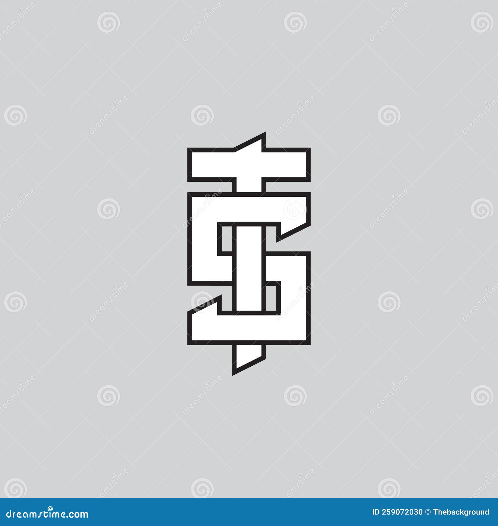 TS, ST, T, S - Logotype, Abstract Letters, Logo or Monogram Stock ...
