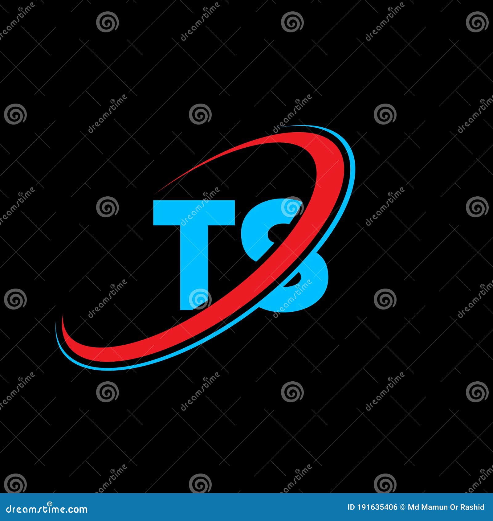 TS T S Letter Logo Design. Initial Letter TS Linked Circle Uppercase ...