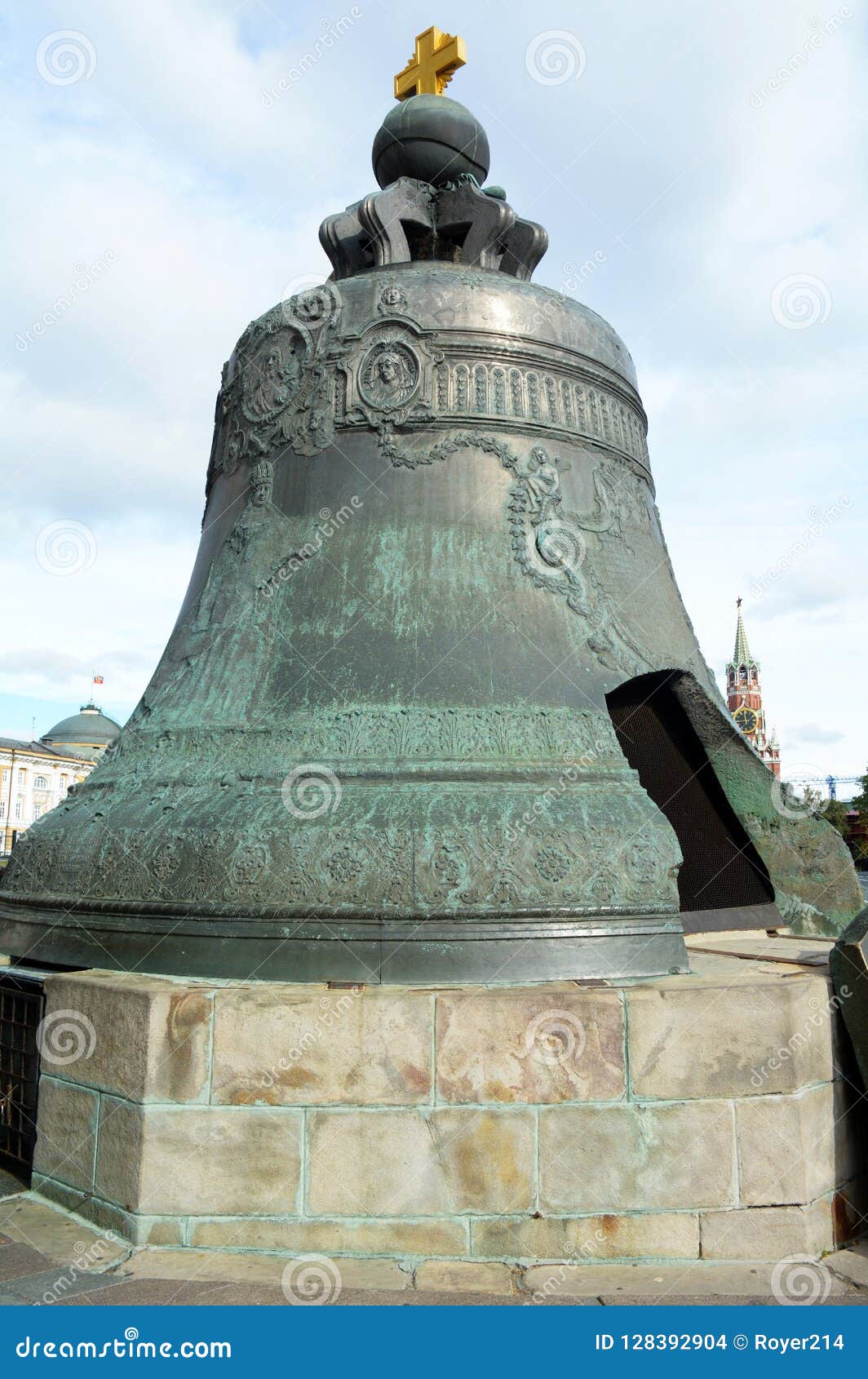 Tsar Bell in Moscow Kremlin Stock Photo - Image of architectural ...