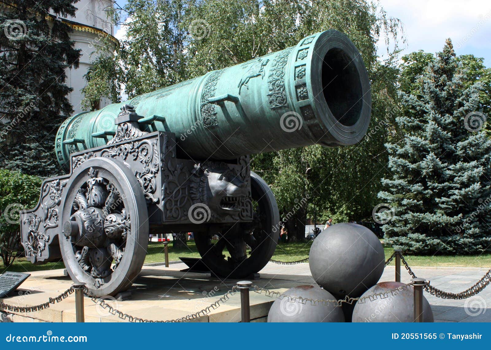 Tsar-pushka in Kremlin stock image. Image of weapon, power - 20551565