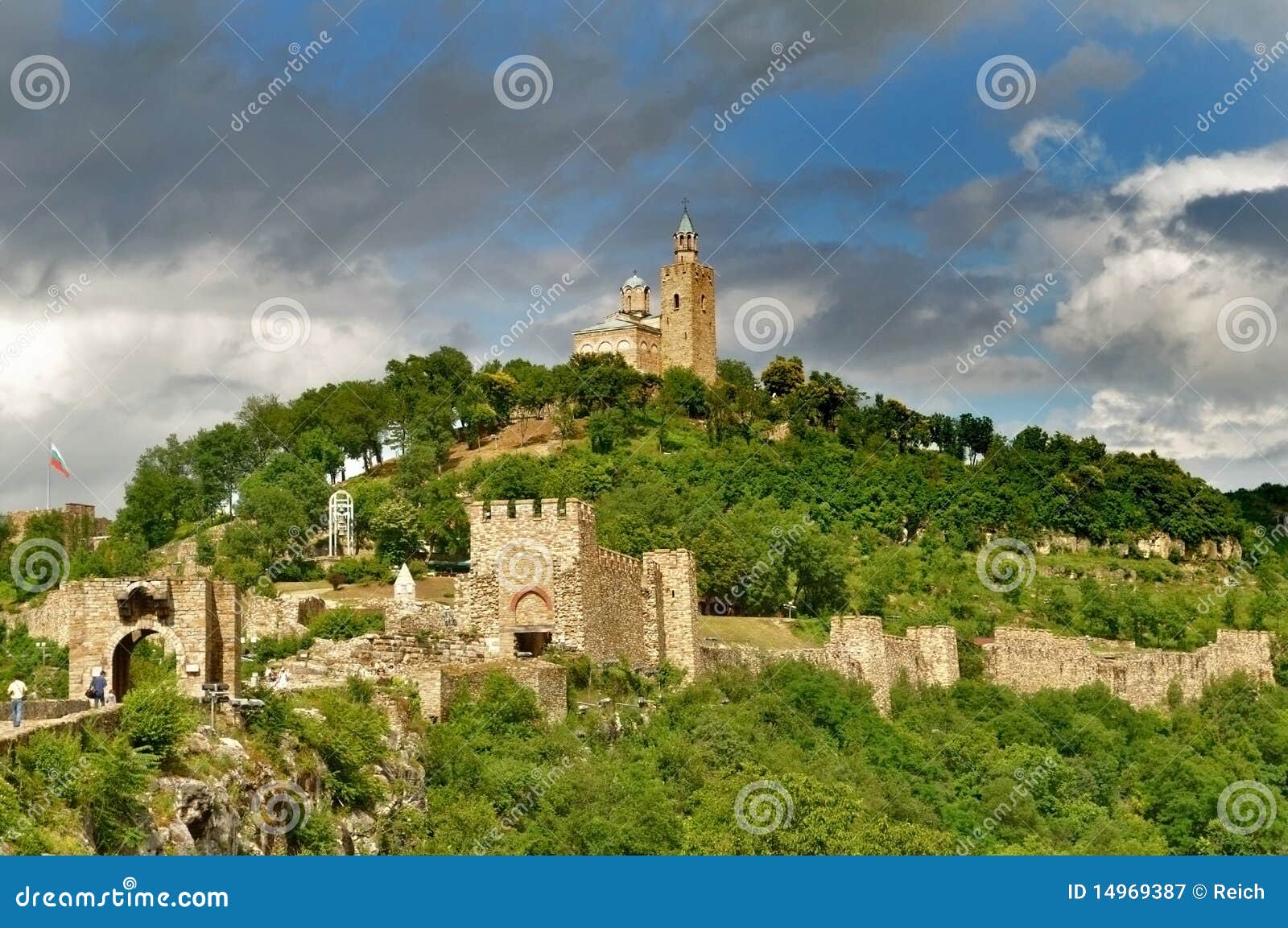 Tsarevets Fortress stock image. Image of horizontal, stone - 14969387