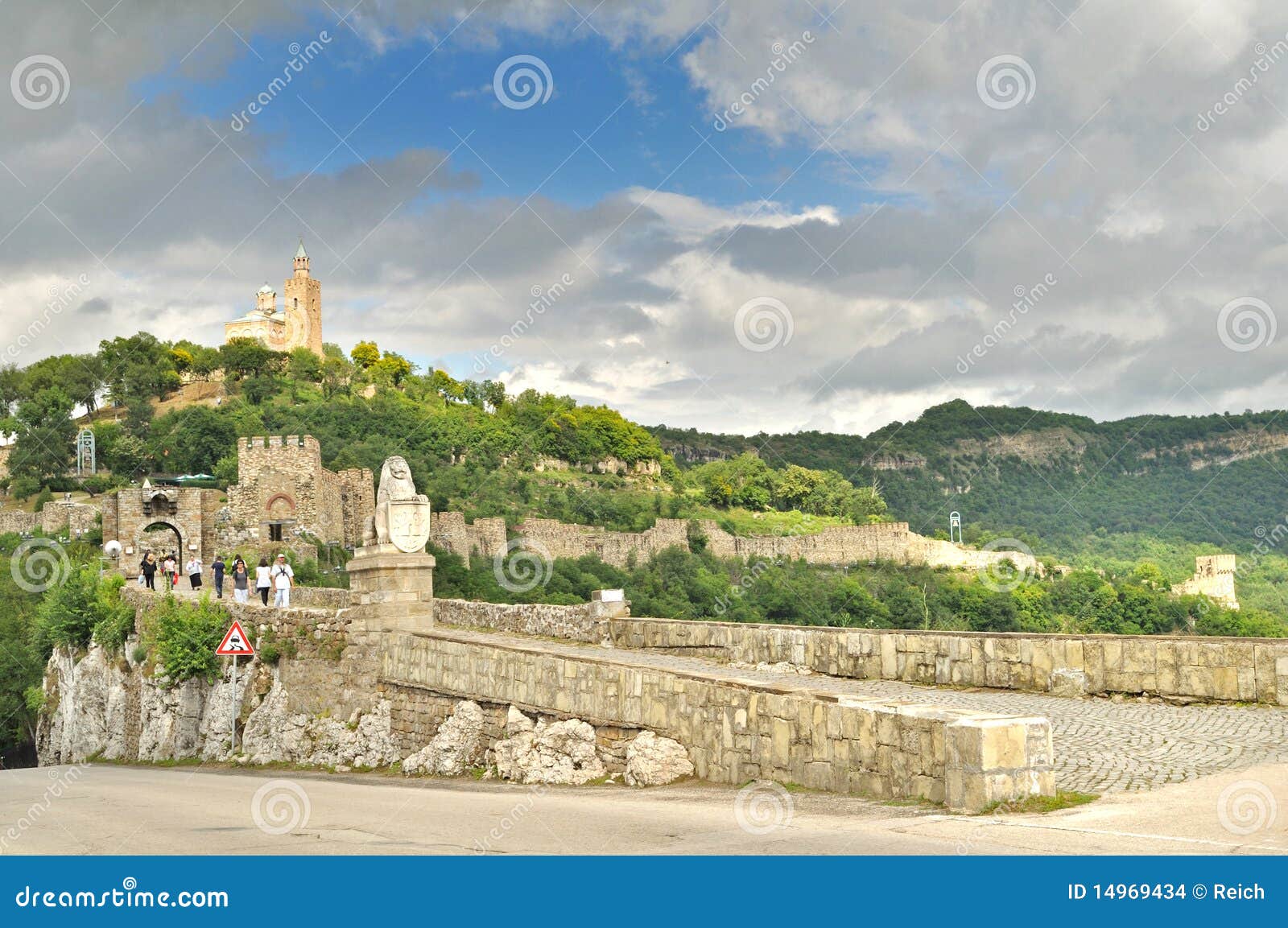 Tsarevets Fortress stock photo. Image of defensive, river - 14969434