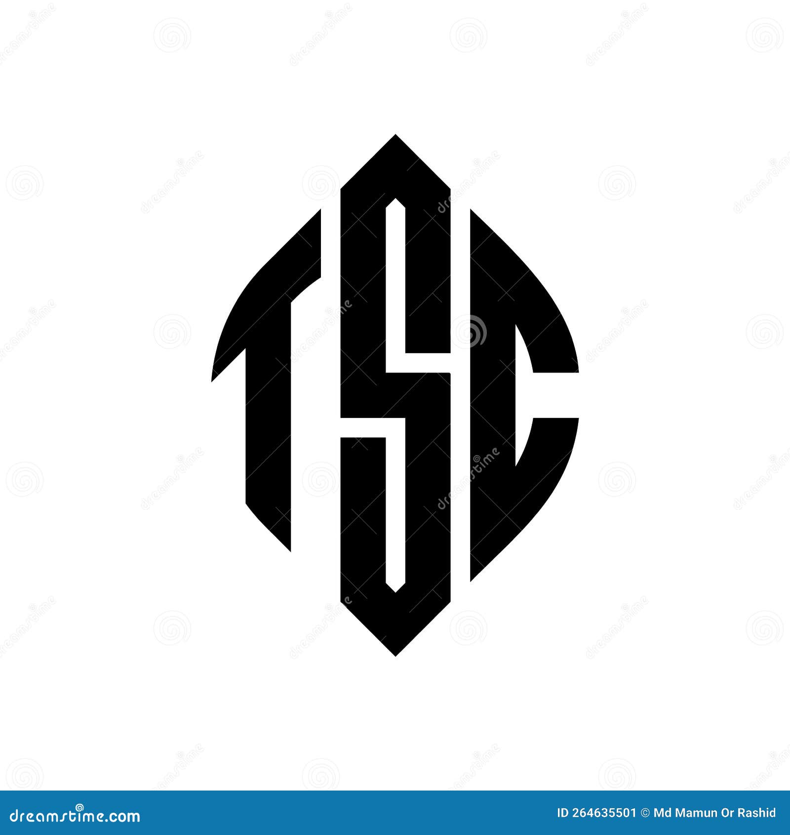 TSC Circle Letter Logo Design with Circle and Ellipse Shape. TSC ...