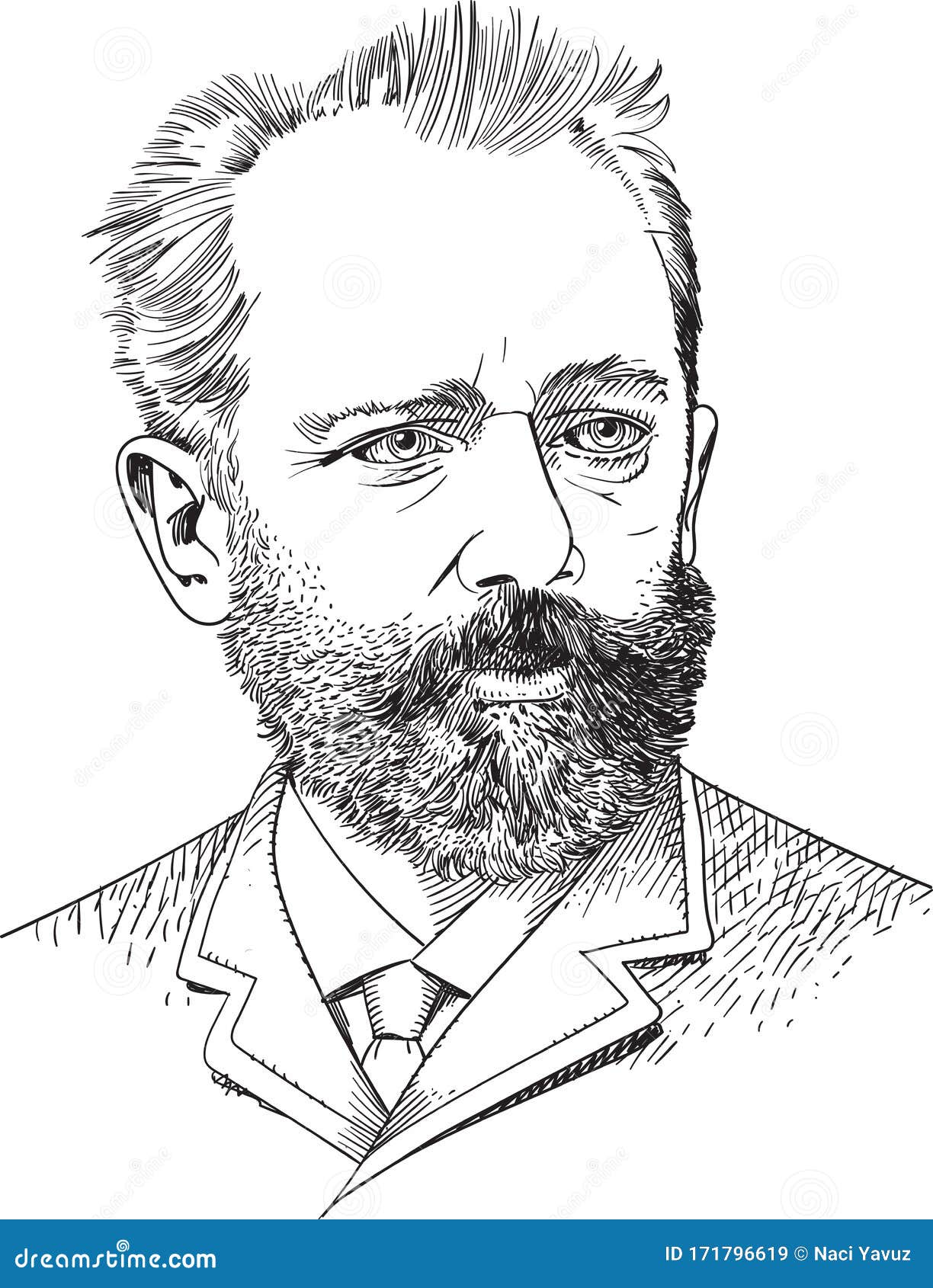 Tchaikovsky Cartoon Portrait, Vector Stock Vector - Illustration of ... Tchaikovsky Cartoon Portrait, Vector Stock Vector - Illustration of ...