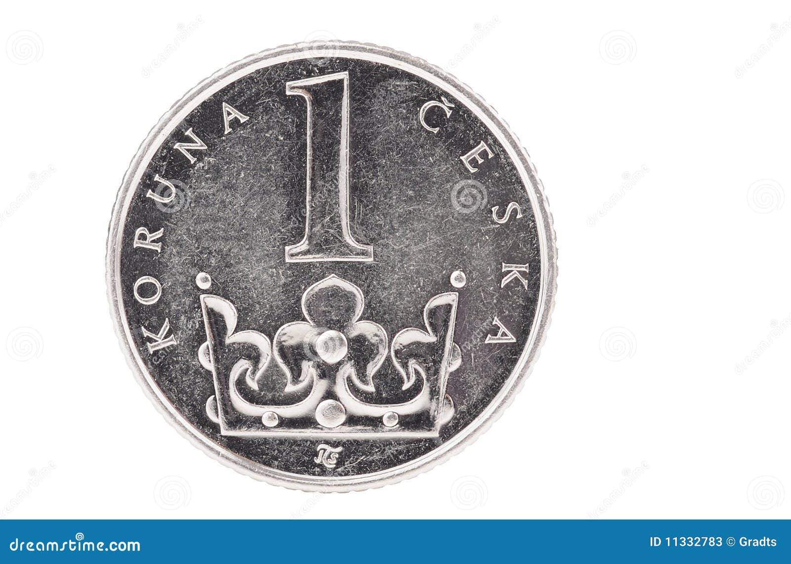 Tschechische Krone stockbild. Bild von münzen, getrennt - 11332783