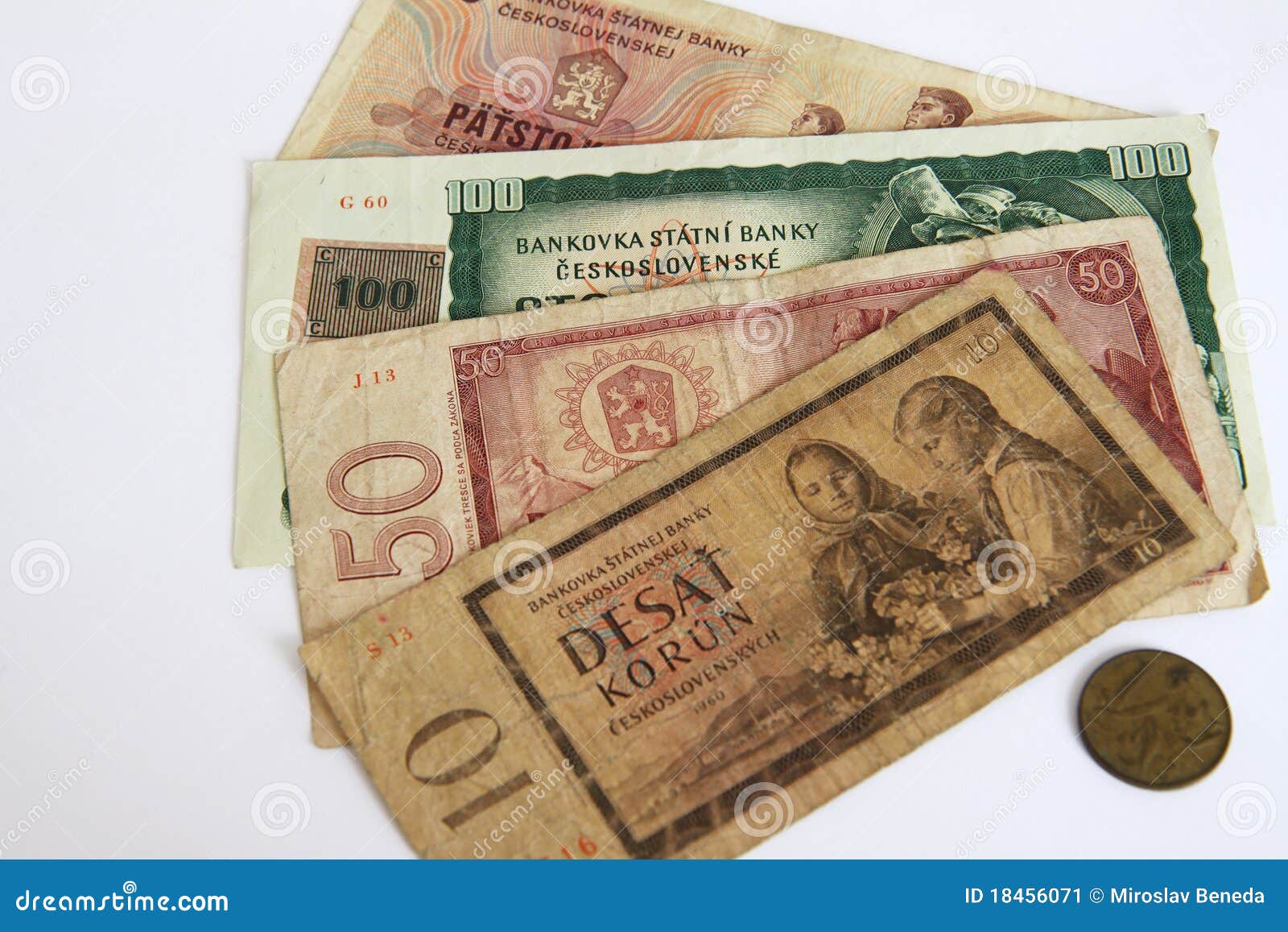 Tschechisches altes Geld stockbild. Bild von finanzierung - 18456071