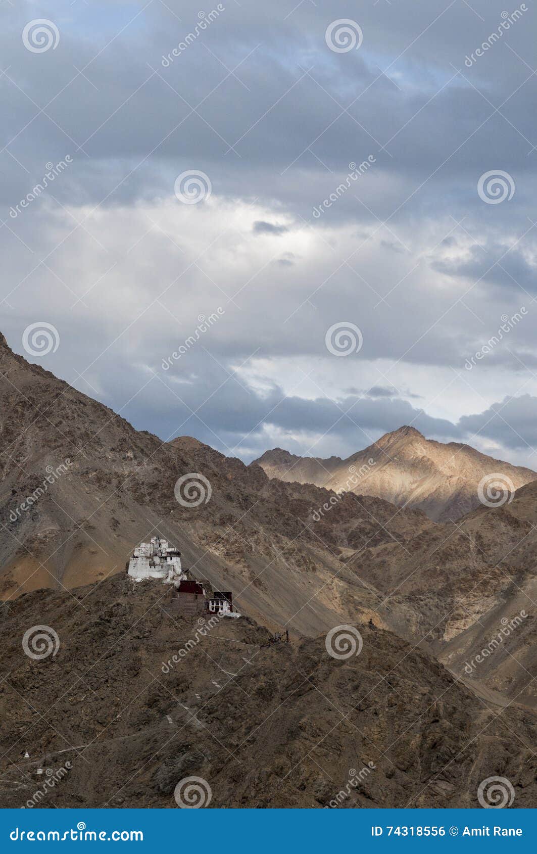Tsemo Monastery stock photo. Image of road, holidays - 74318556