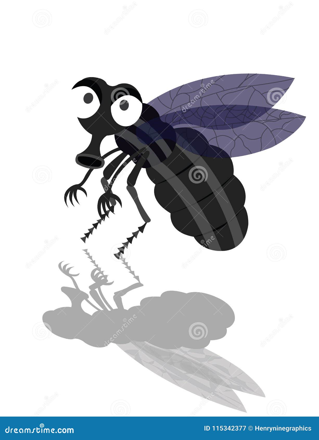The Tsetse Fly stock vector. Illustration of vector - 115342377